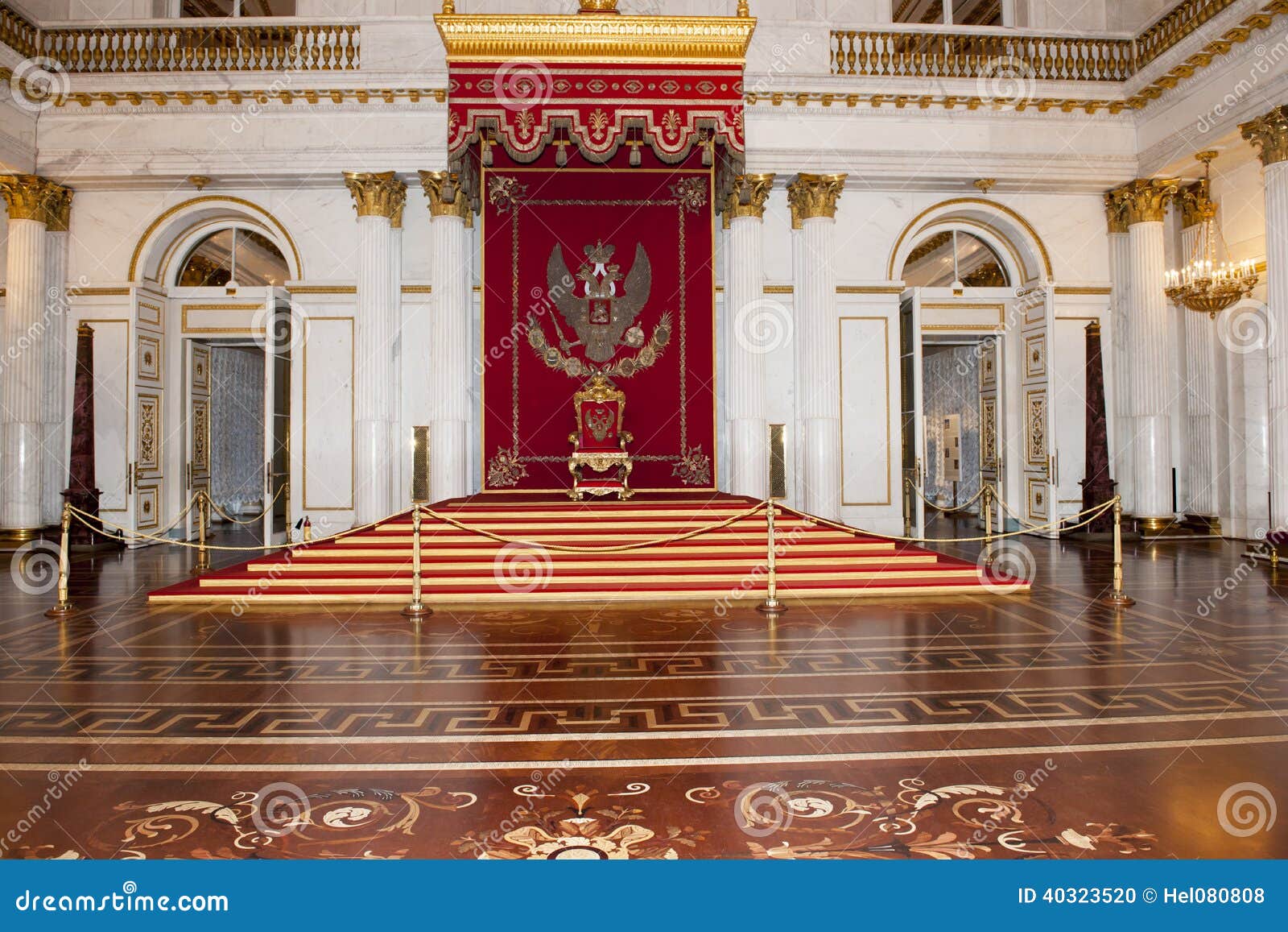 Throne of Russian Tsar, Herimitage, St. Petersburg, Russia Stock Photo ...