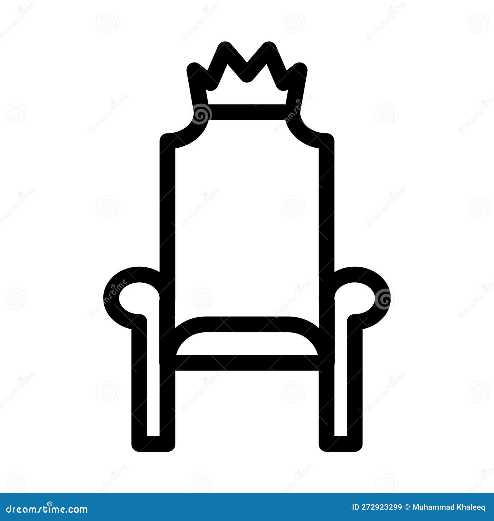 Throne Vector Thick Line Icon for Personal and Commercial Use Stock ...