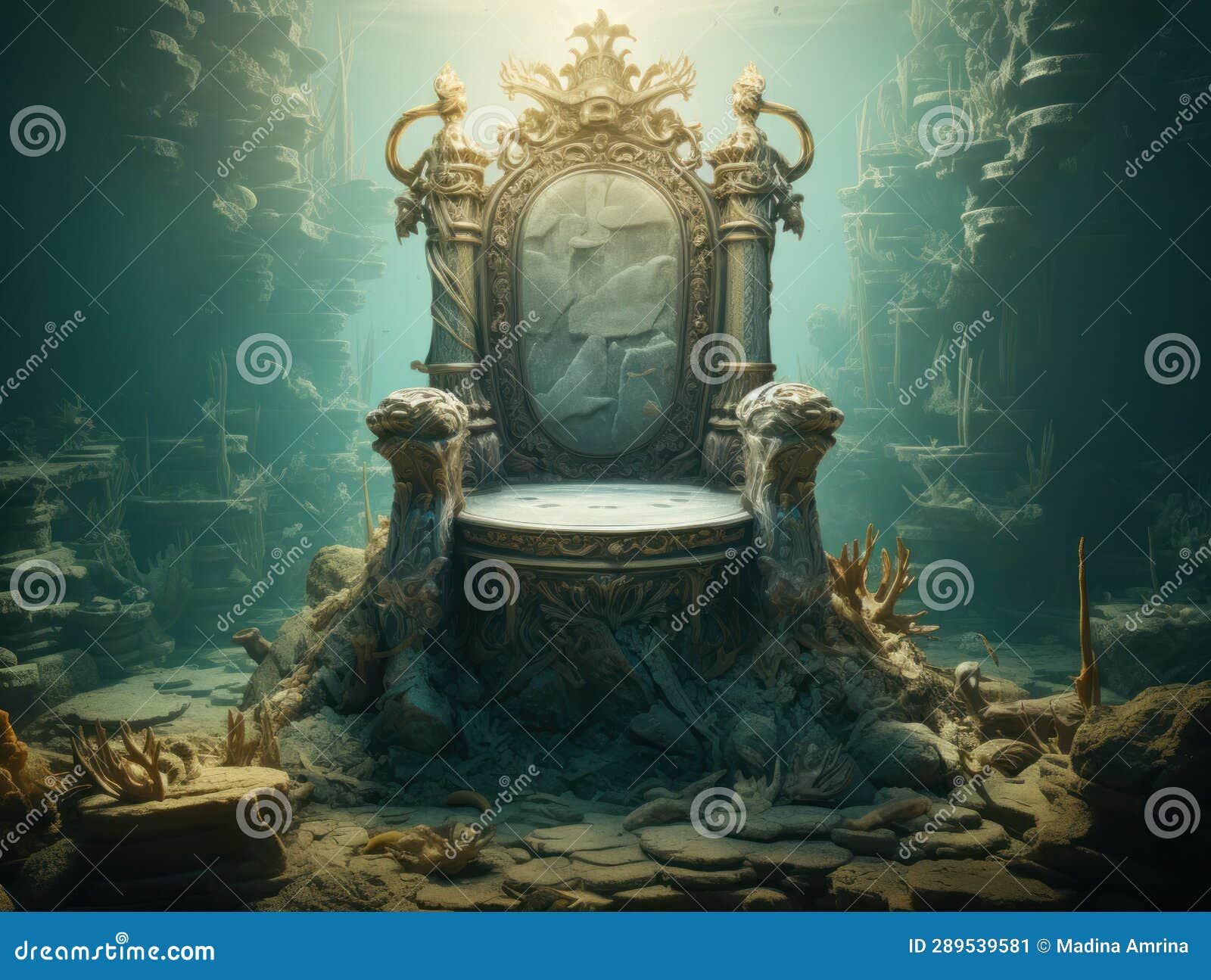 Throne on the Water. a Beautiful Throne. Stock Image - Image of ...