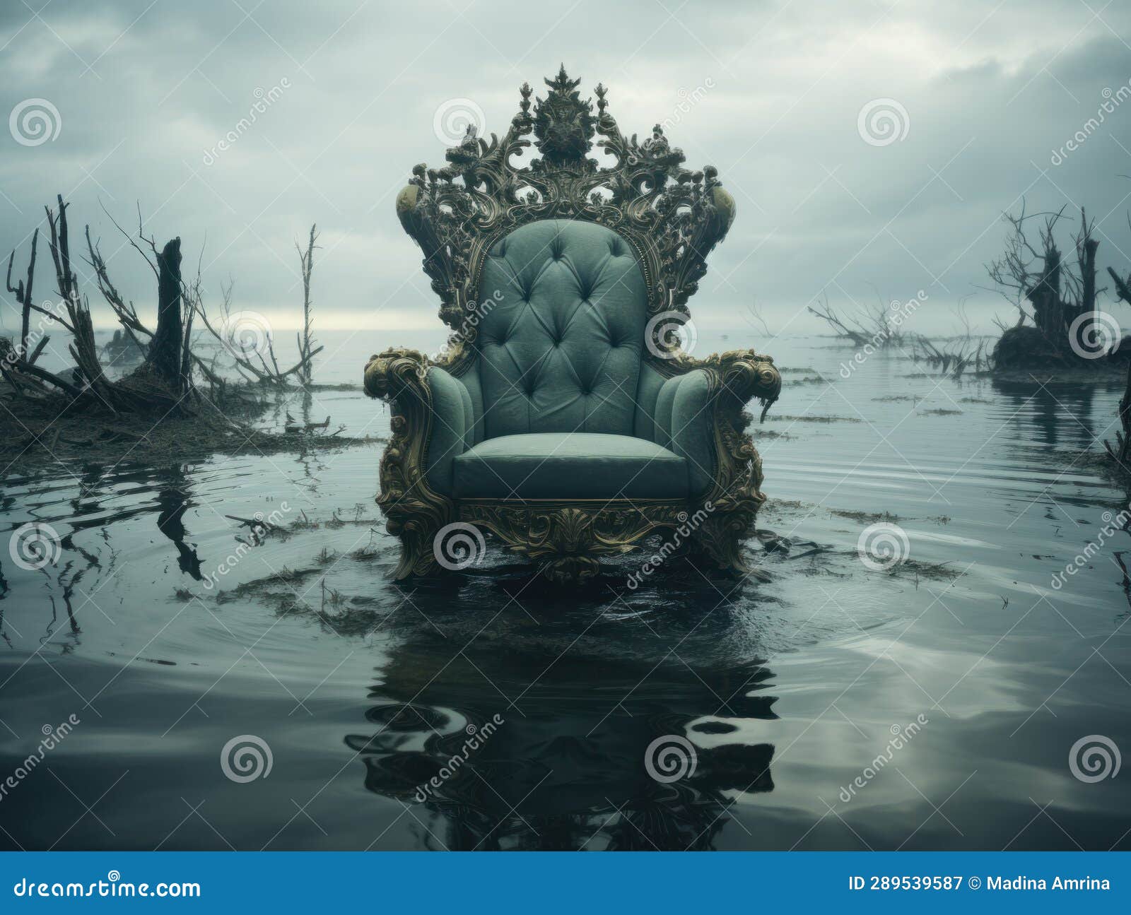Throne on the Water. a Beautiful Throne. Stock Image - Image of ancient ...