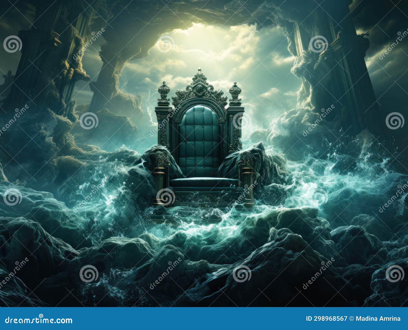 Throne on the Water. a Beautiful Throne. Stock Image - Image of empty ...