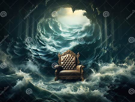 Throne on the Water. a Beautiful Throne. Stock Photo - Image of king ...