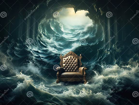 Throne on the Water. a Beautiful Throne. Stock Photo - Image of king ...