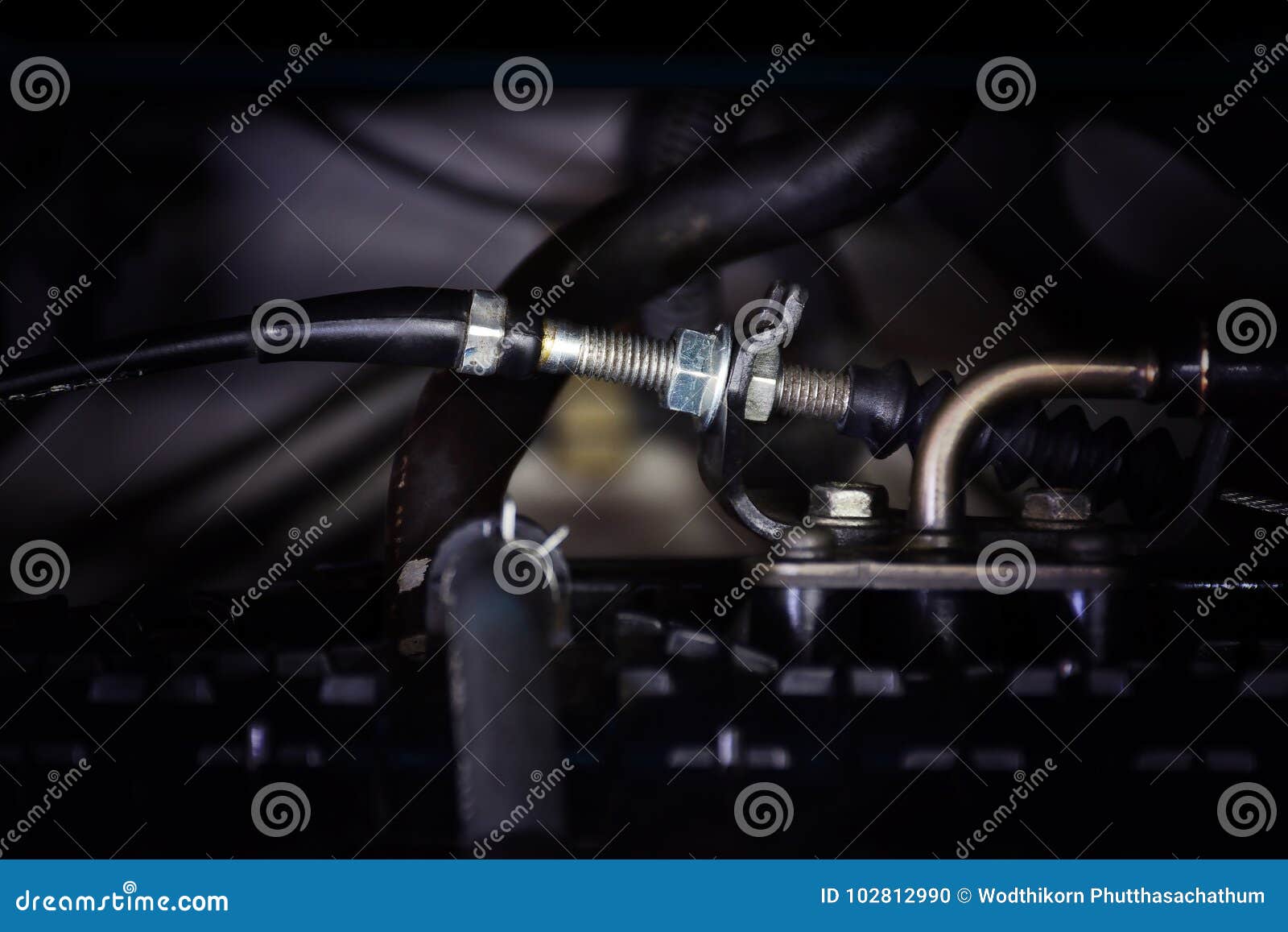 The Throttle Cable of the Engine is Installed in the Engine Comp Stock ...