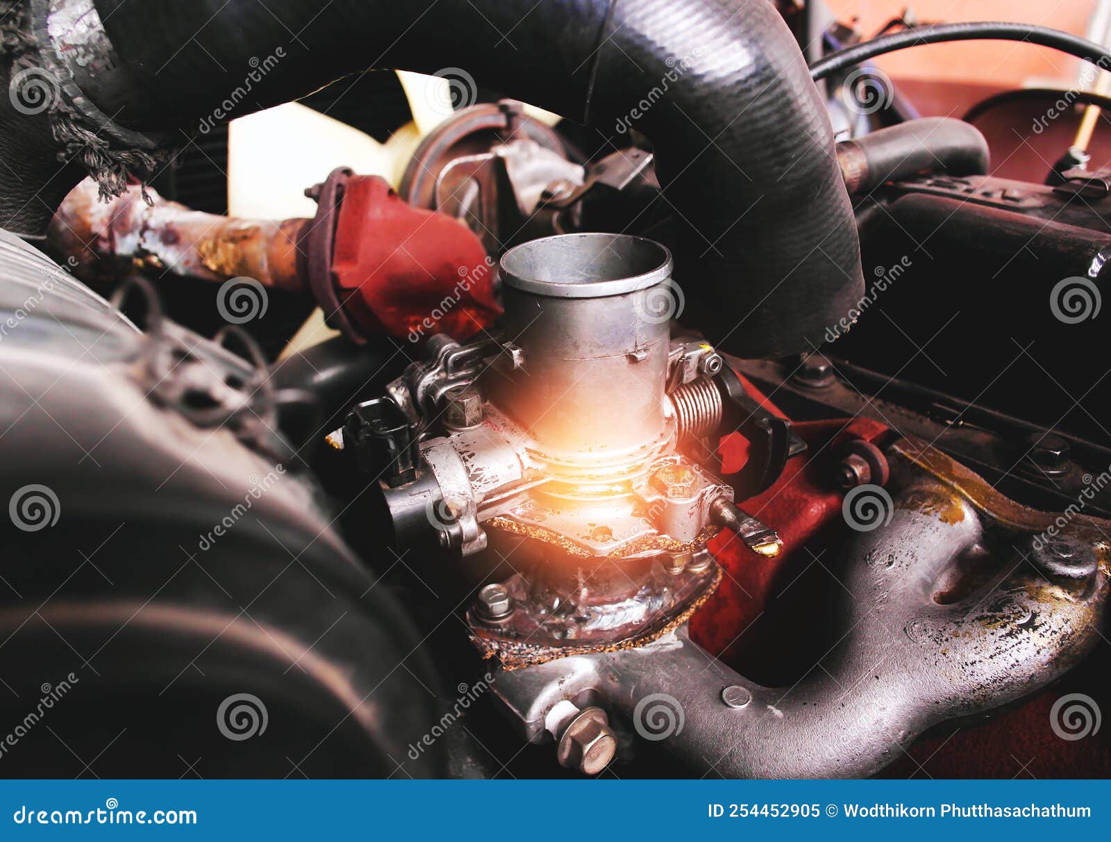 Throttle Valve is Very High Temperature Stock Image - Image of industry ...