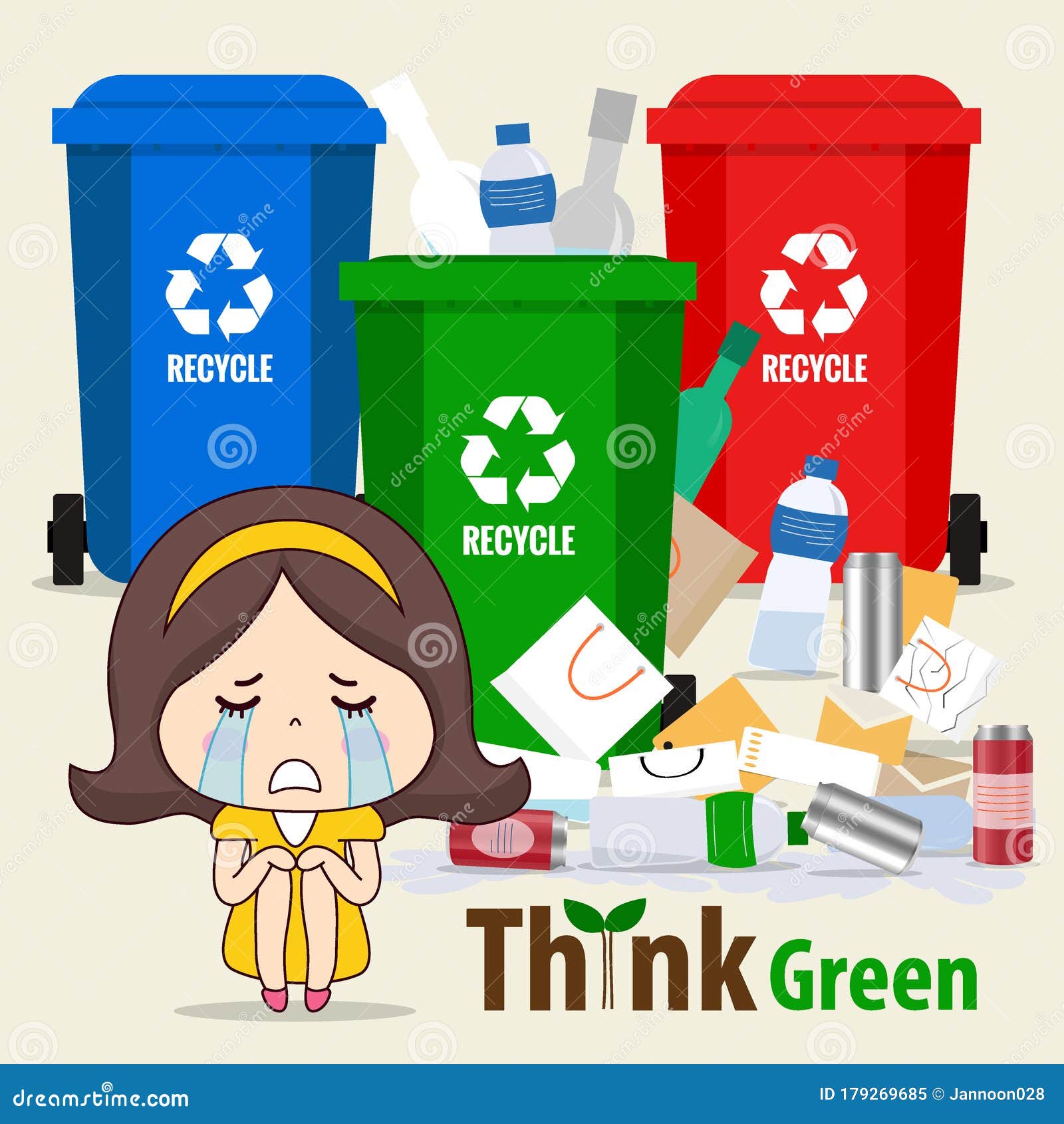 Throw Garbage in Place. ECO FRIENDLY. Ecology Concept Stock Vector ...