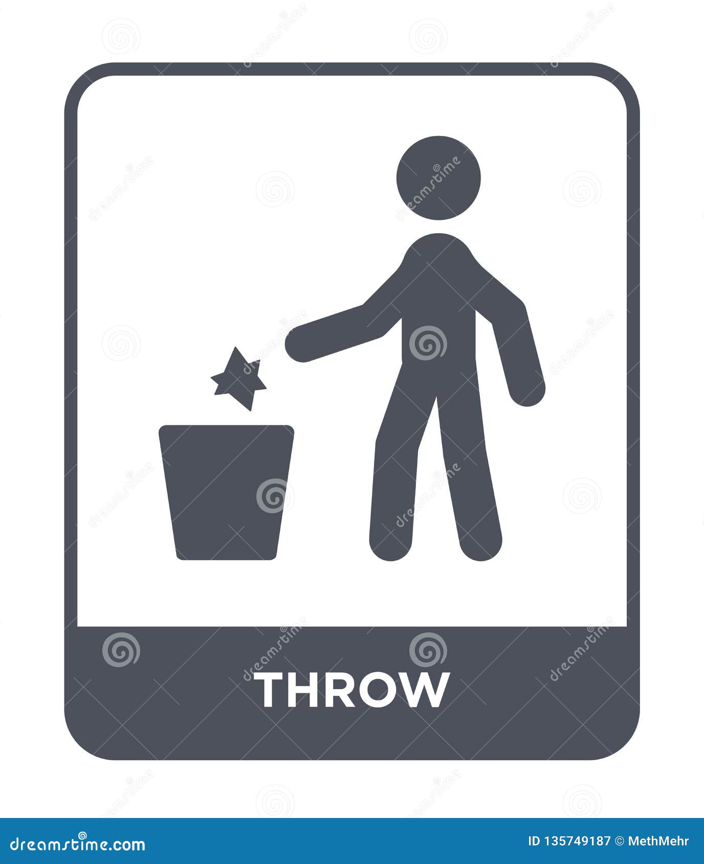 Throw Icon in Trendy Design Style. Throw Icon Isolated on White ...
