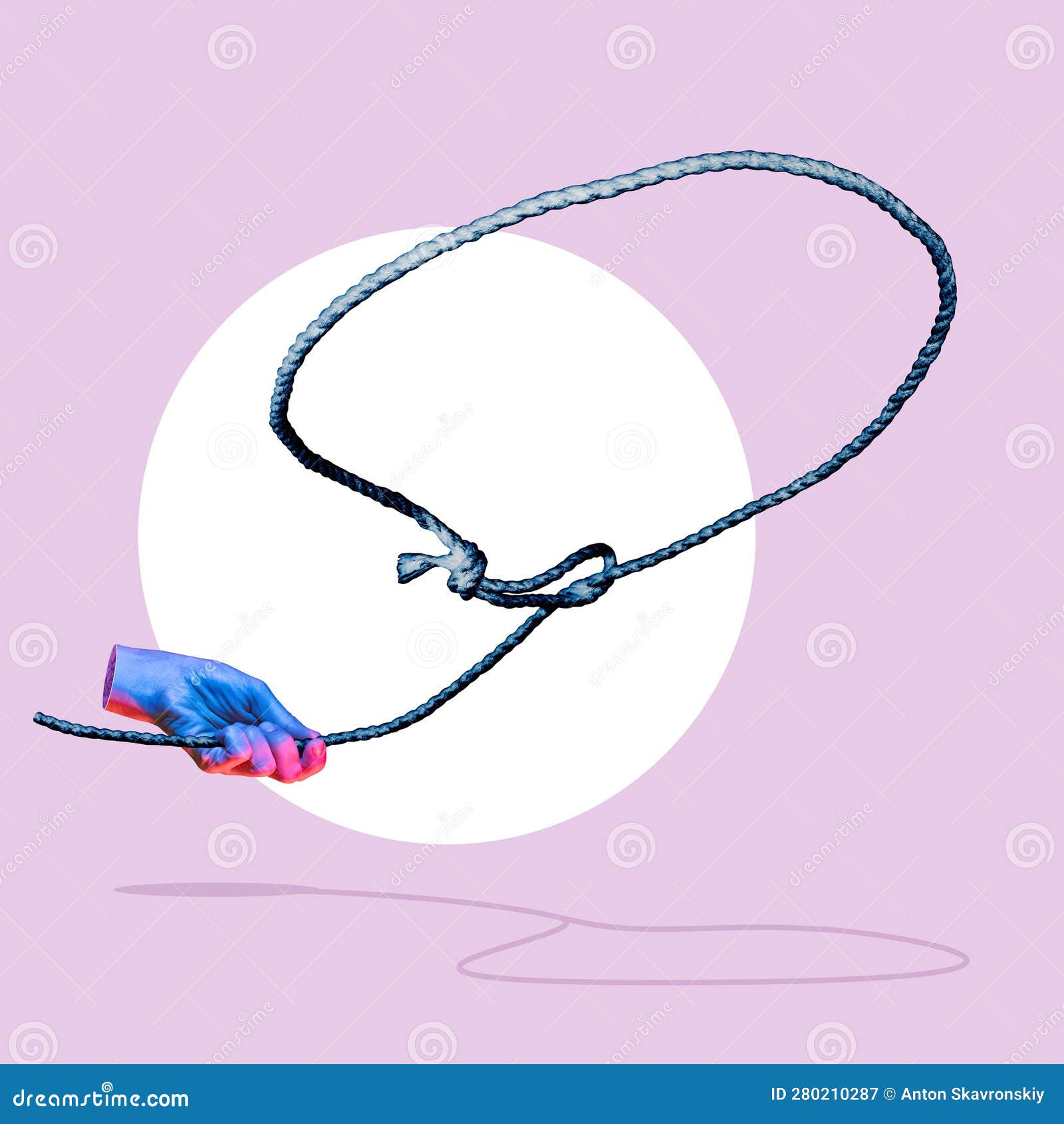 Throw the Lasso, Grab the Prey. Concept Stock Illustration ...