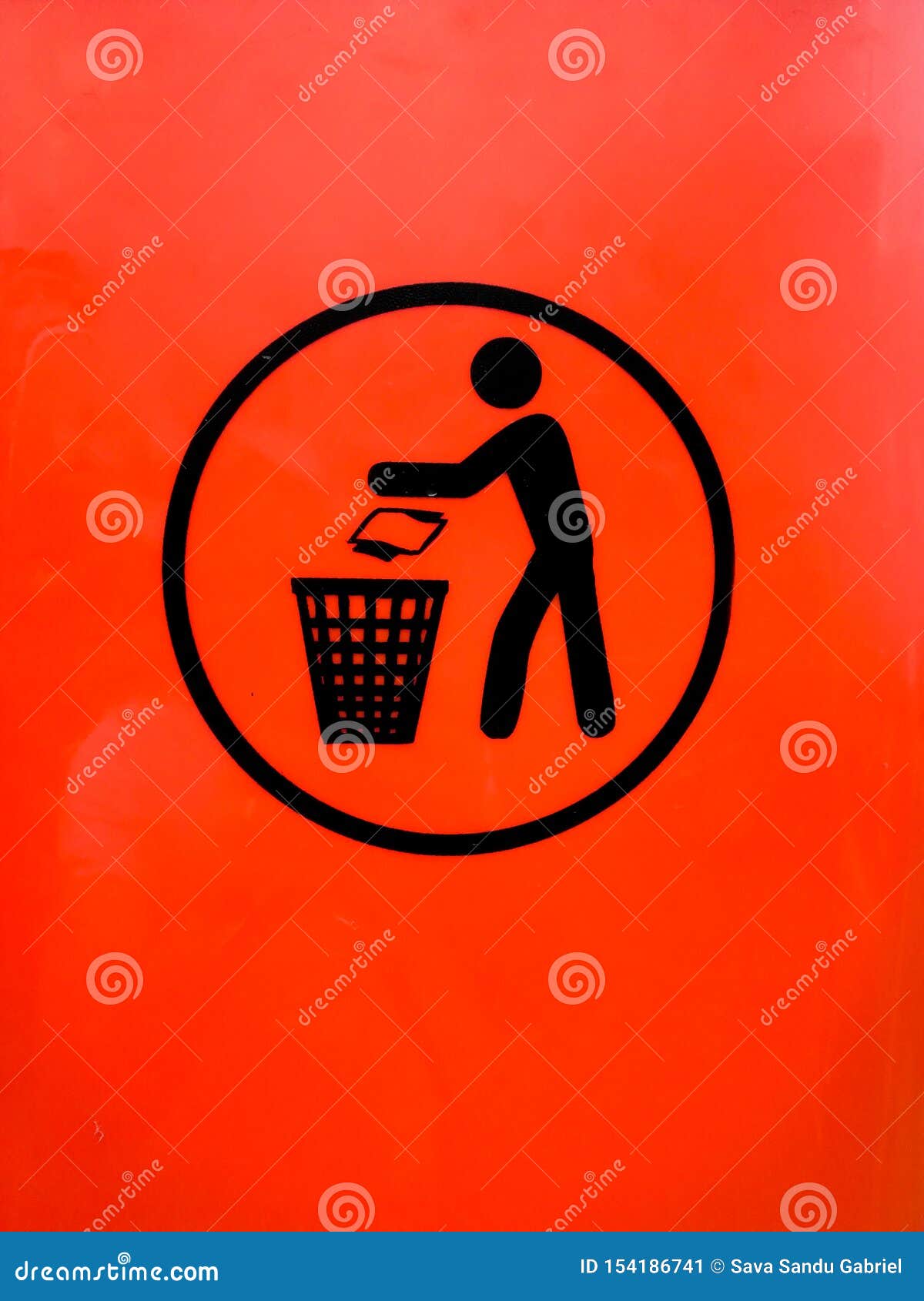 Throw the Mess To the Trash Sign Stock Image - Image of industry ...