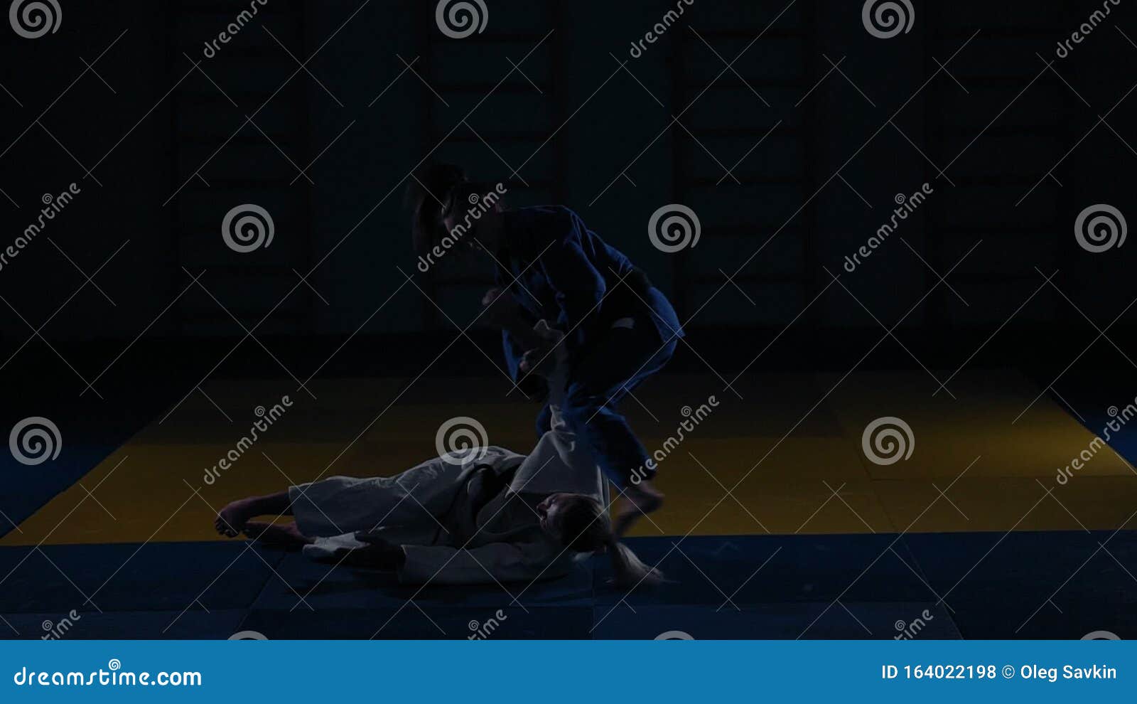 Throw Over Yourself into Judo. Slow Motion Stock Footage - Video of ...