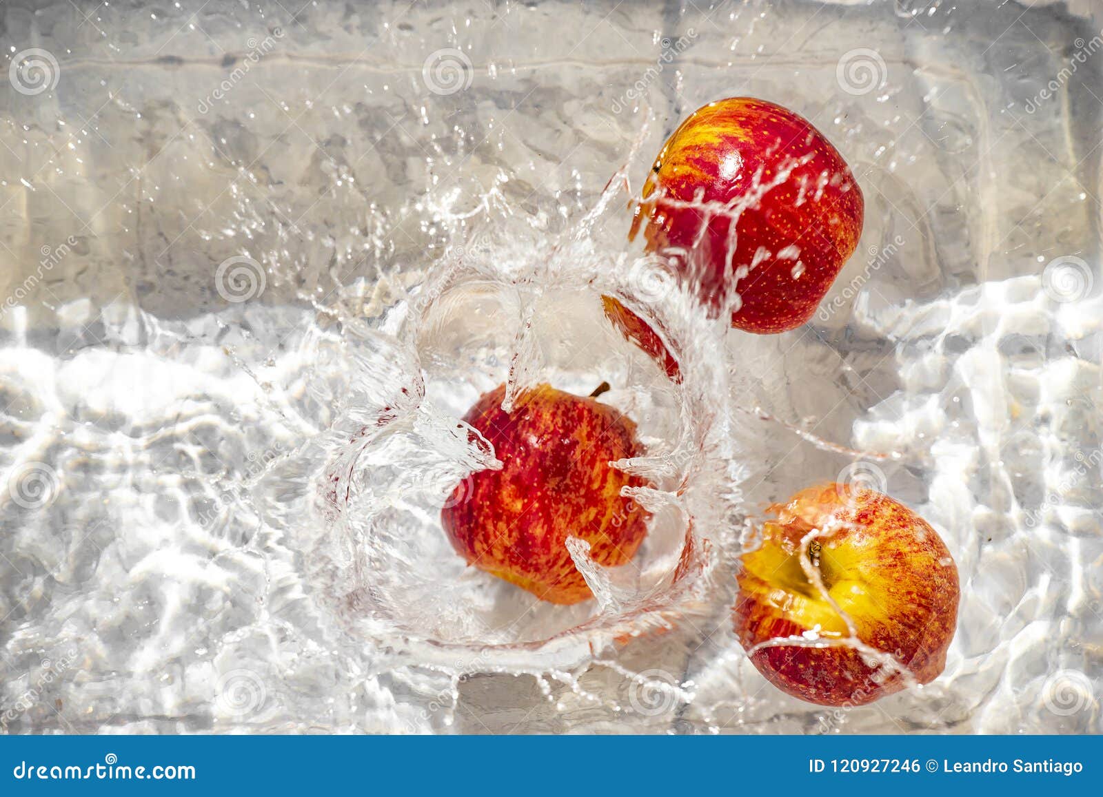 Throwing Apples Red into the Water Stock Photo - Image of natural ...
