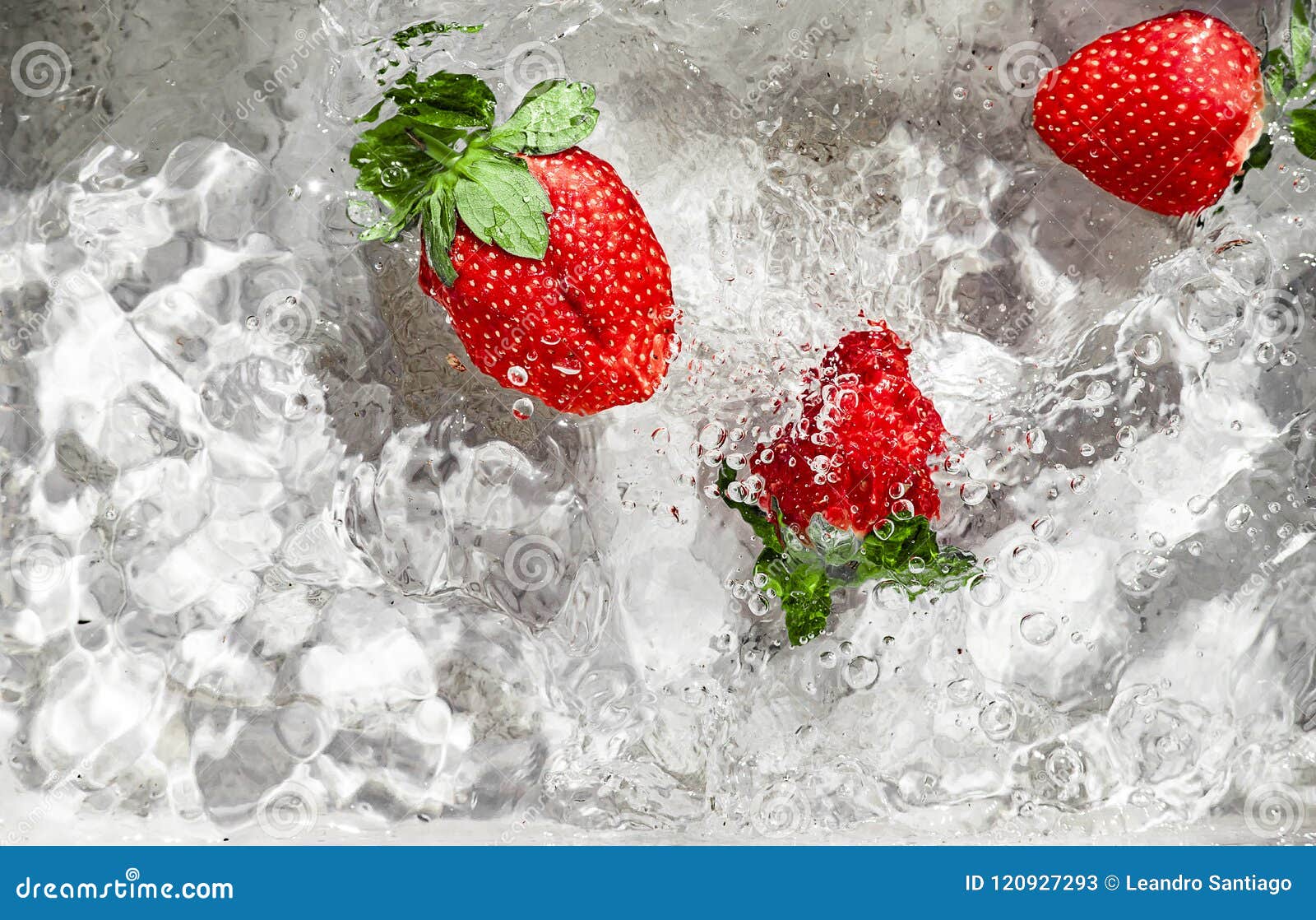 Throwing Strawberry Red into the Water Stock Image - Image of throwing ...