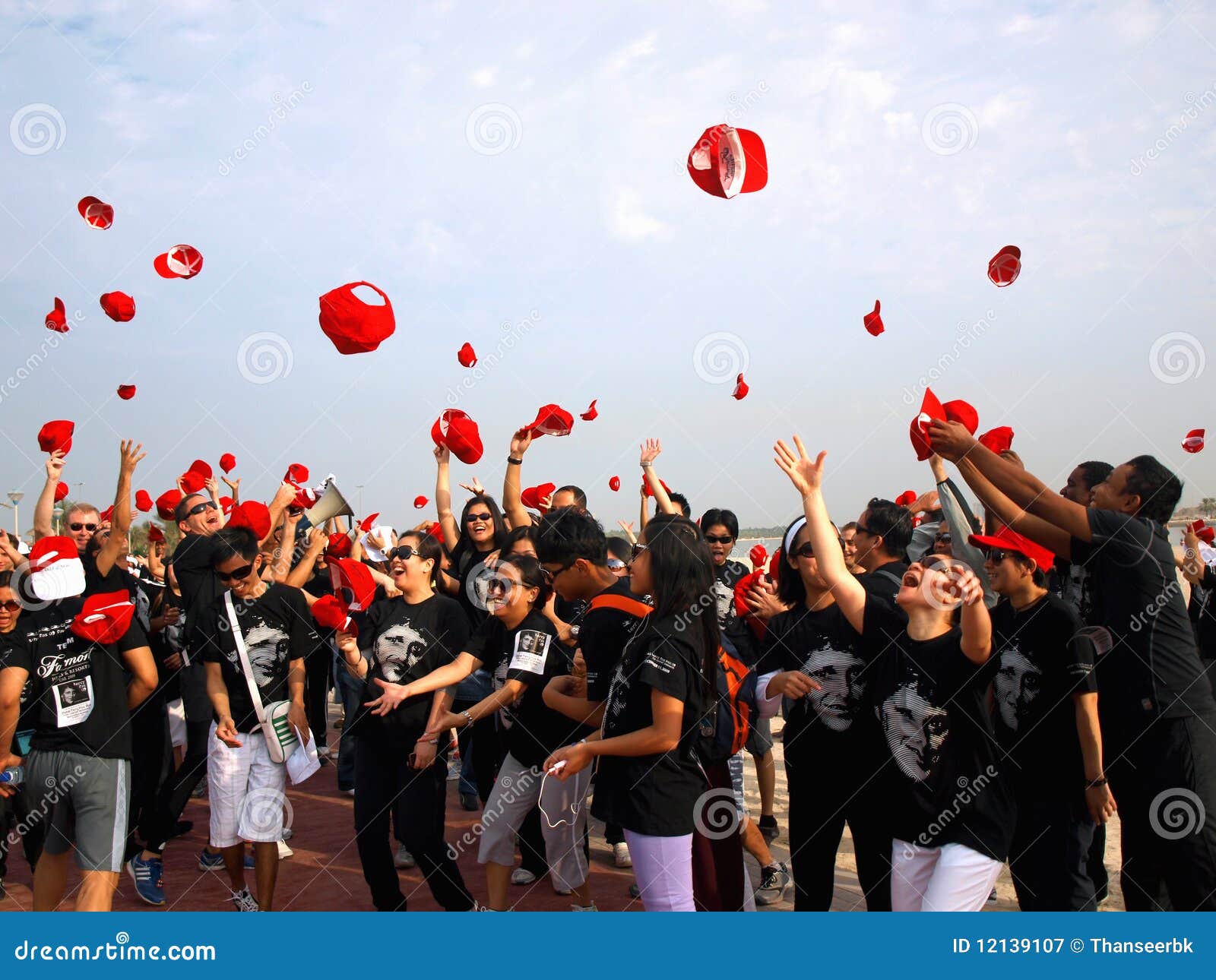 Throwing caps editorial photography. Image of throw, dubai - 12139107