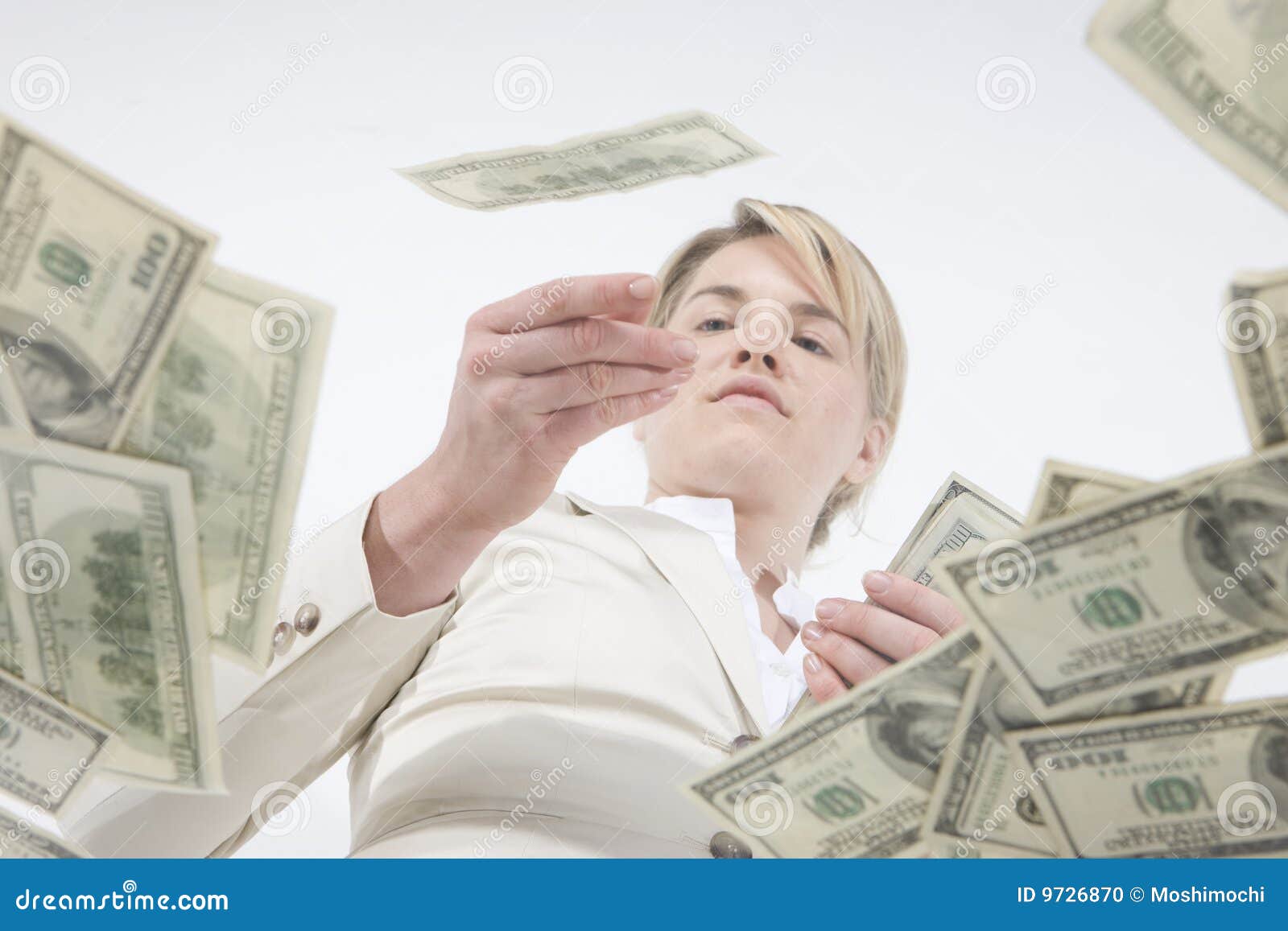 Throwing cash around stock photo. Image of savings, business - 9726870