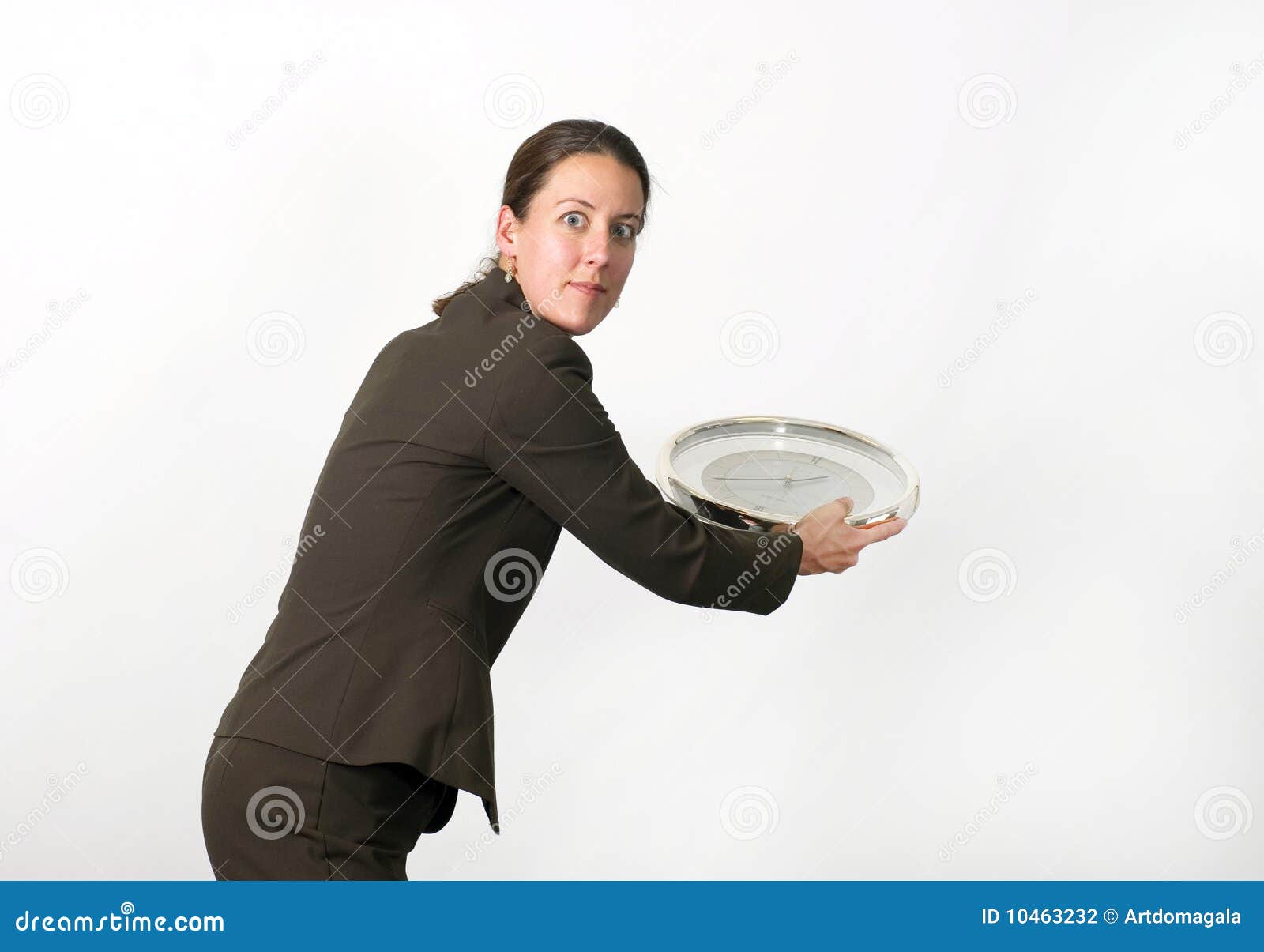 Throwing a clock stock photo. Image of waste, toss, frisbee - 10463232