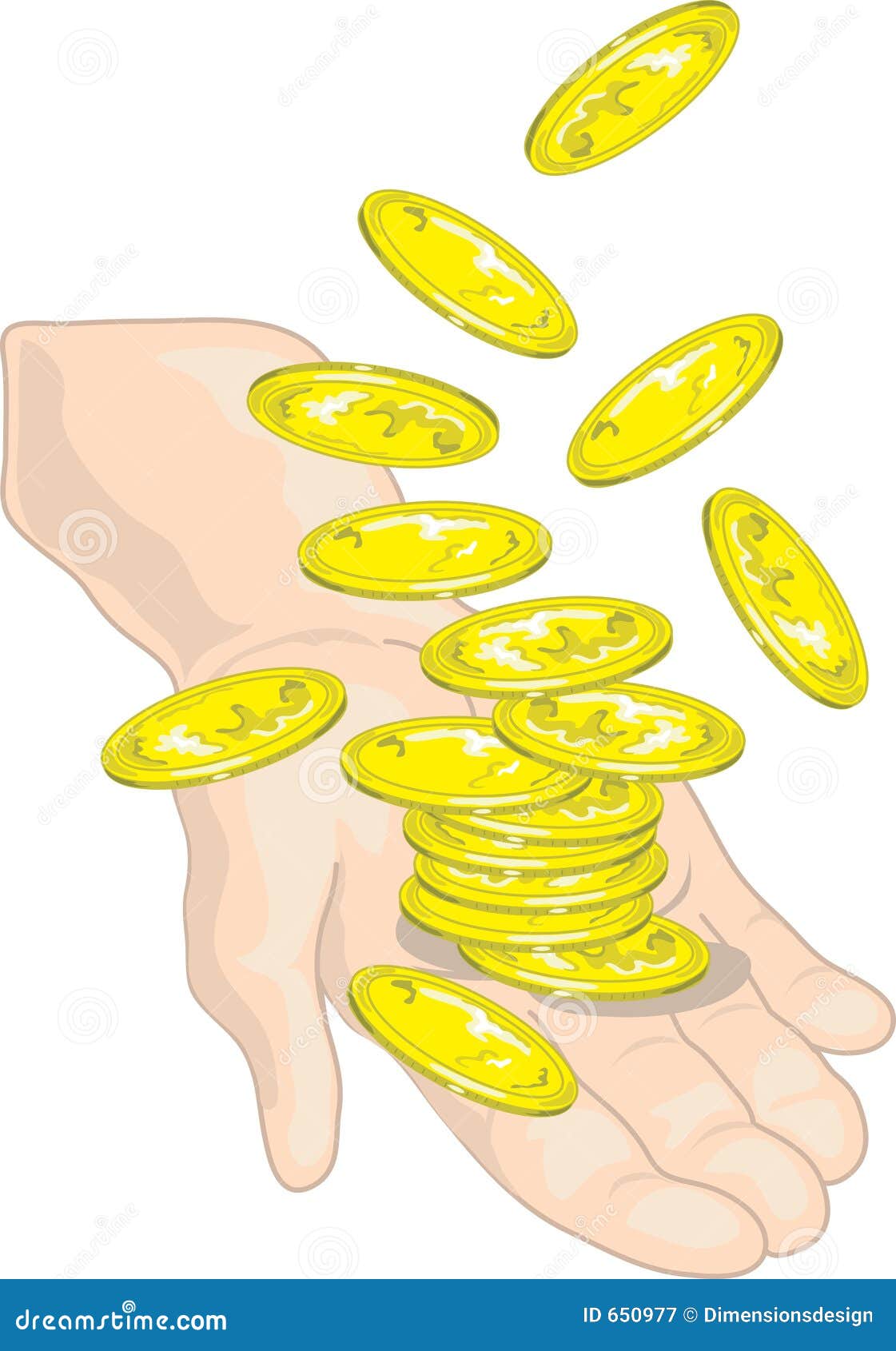 Throwing money stock vector. Illustration of dollar, good - 650977