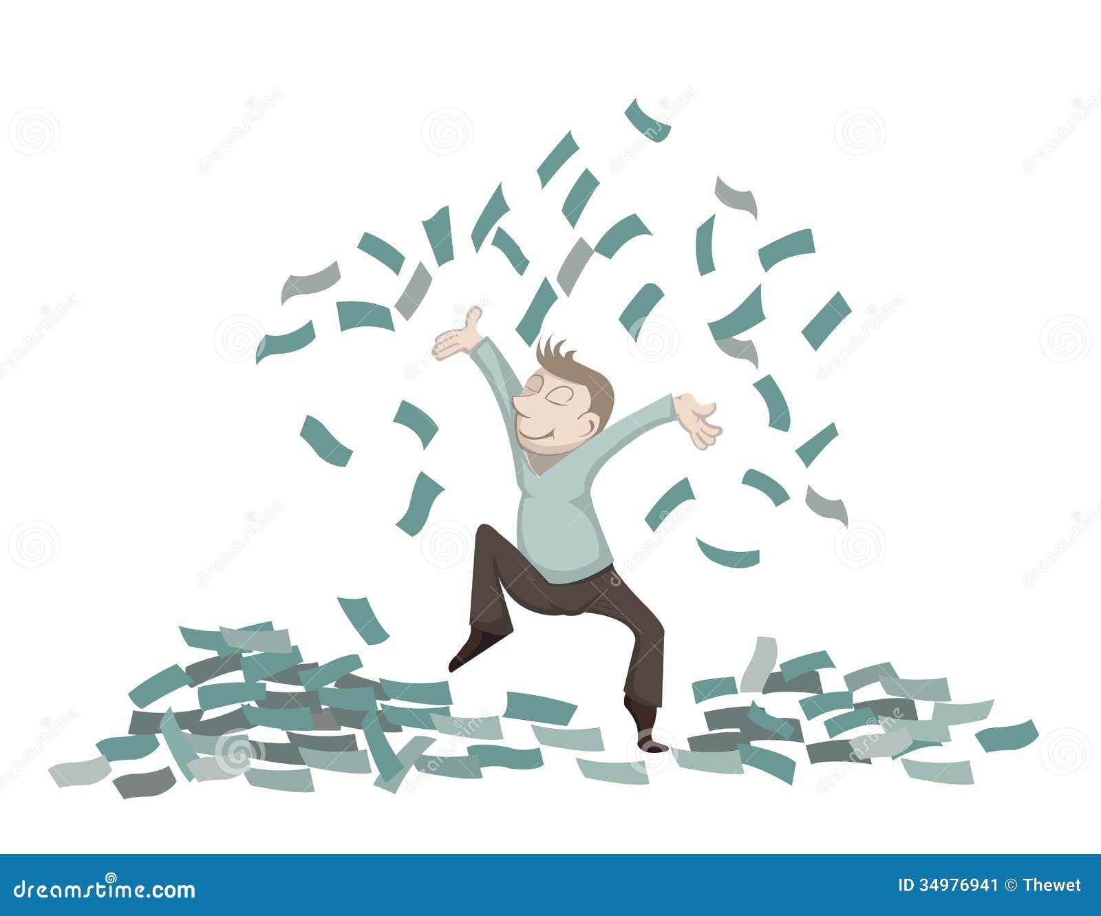 Throwing money stock illustration. Illustration of business - 34976941