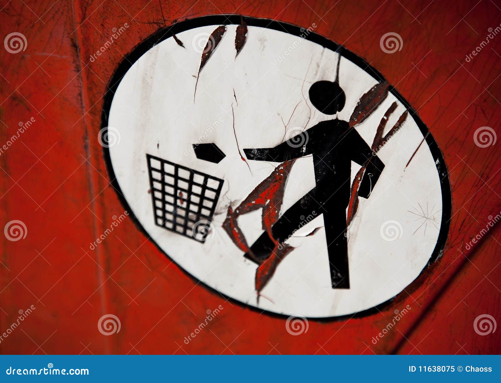 Throwing Out Garbage Symbol Stock Image - Image of sign, rusty: 11638075