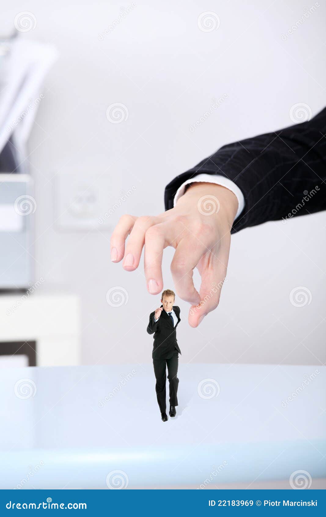 Throwing Out of Job a Worker. Stock Image - Image of lose, company ...