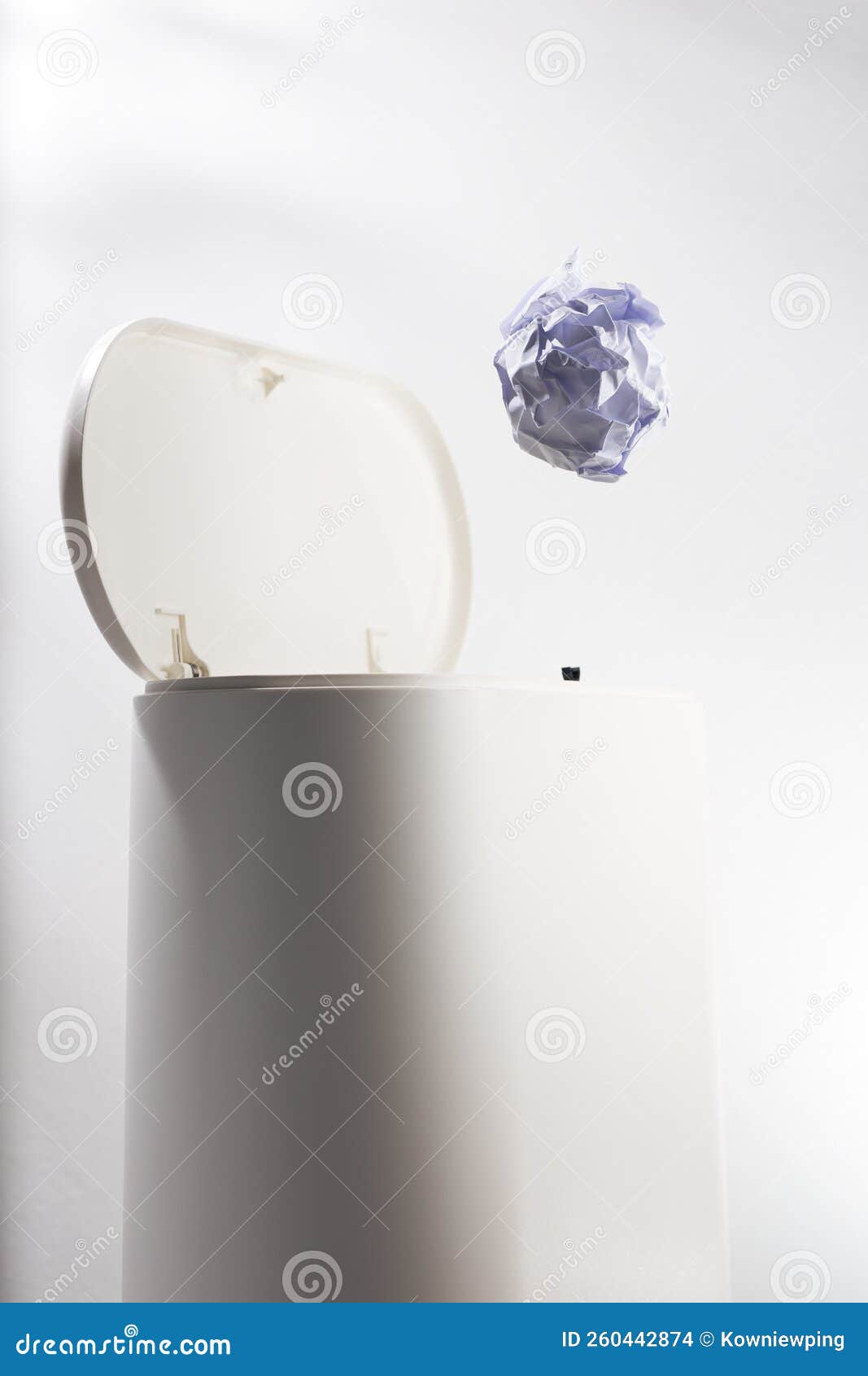 Throwing a Paper Ball into a Trash Stock Photo - Image of problem ...