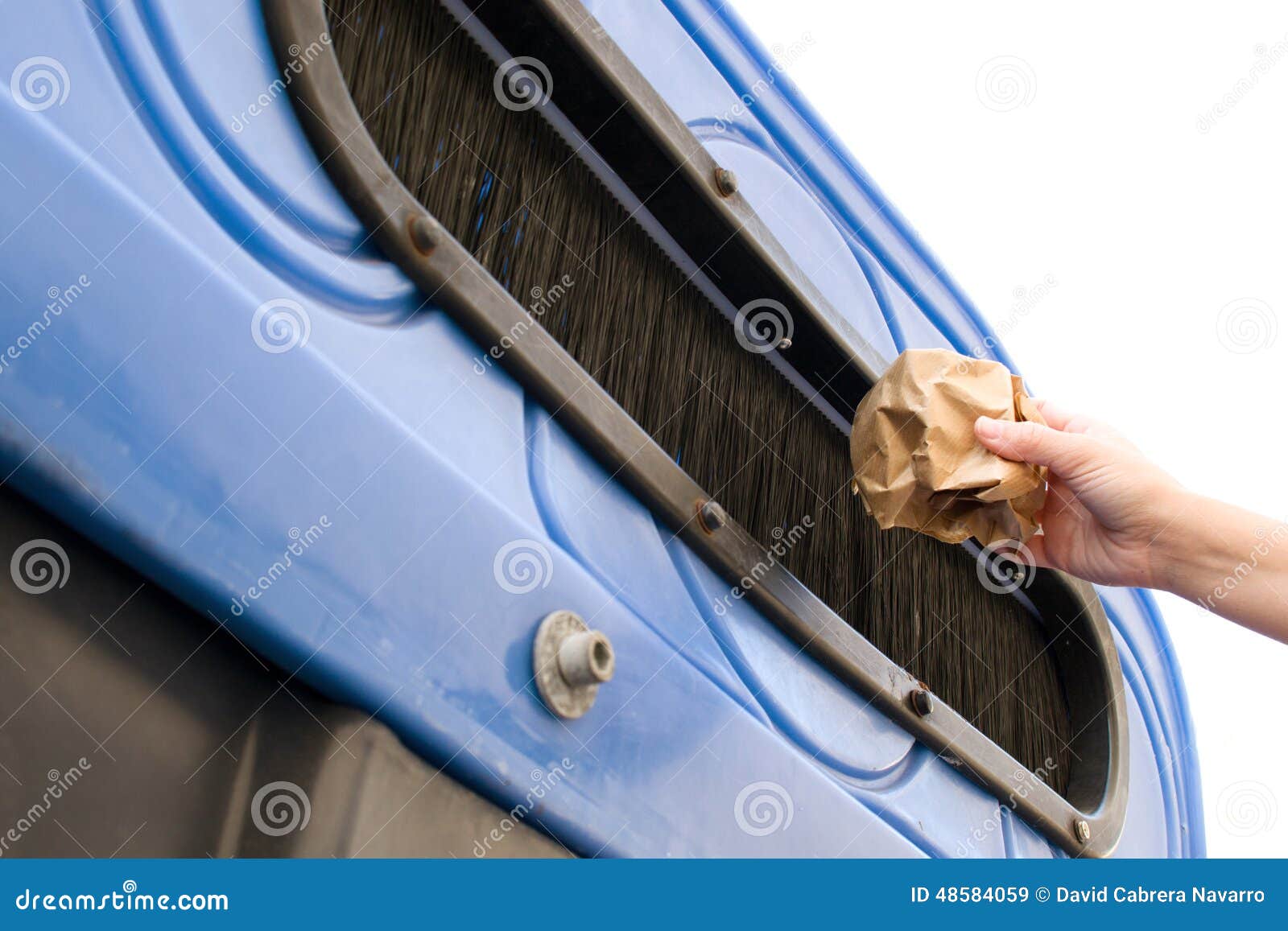 Throwing a Paper Recycling Container Stock Image - Image of manufacture ...