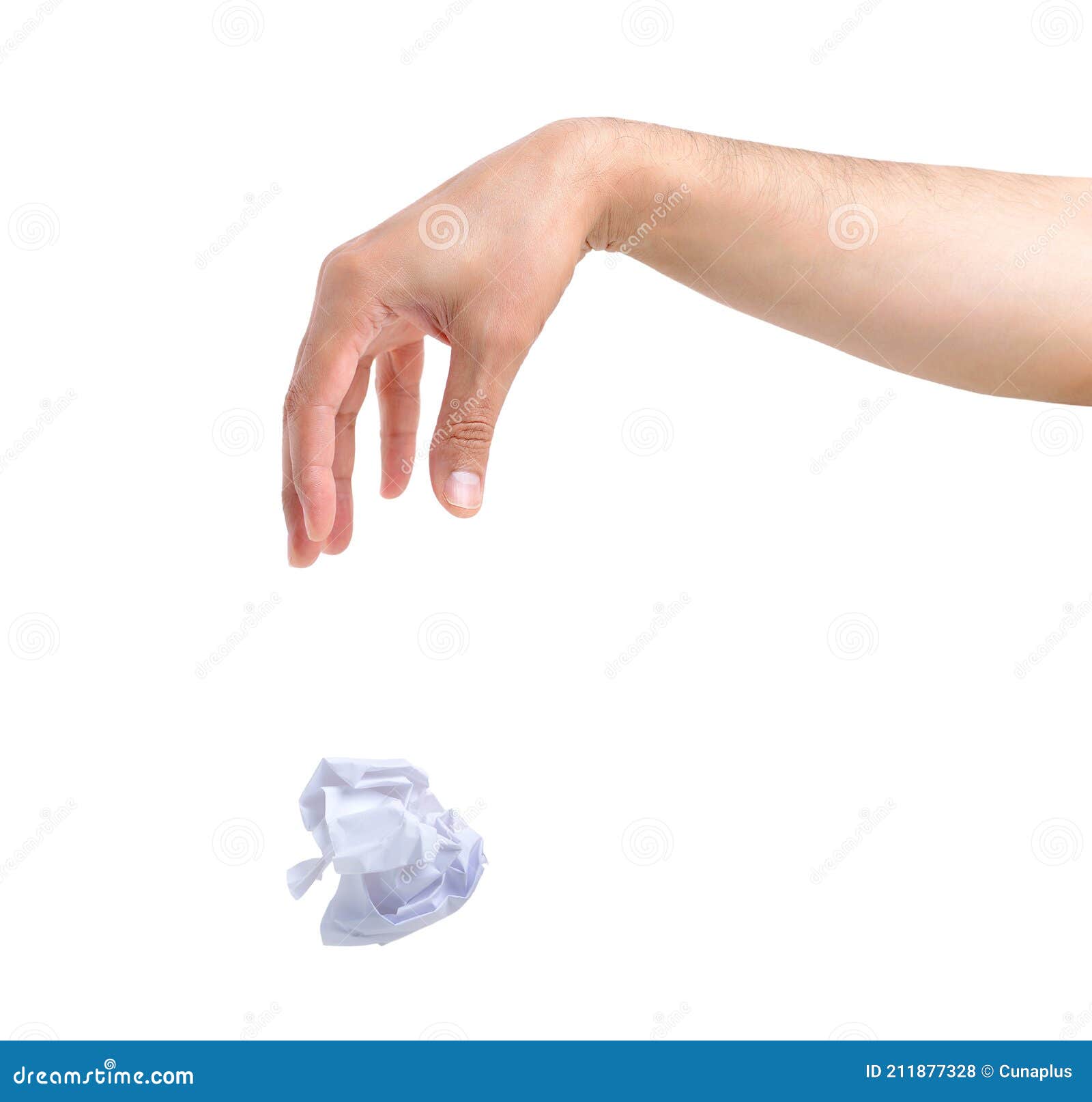 Throwing Paper in the Trash Stock Photo - Image of garbage, junk: 211877328