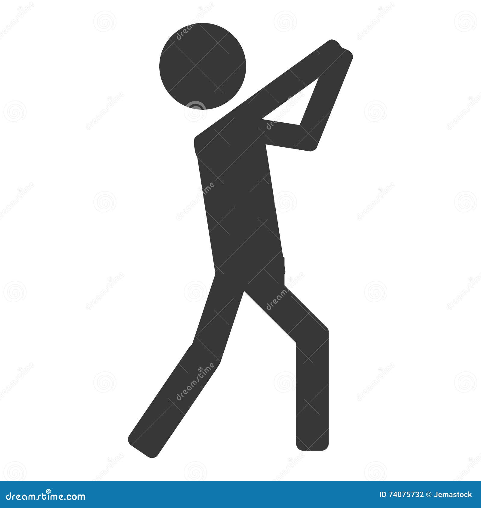 Throwing person icon sport stock illustration. Illustration of ...
