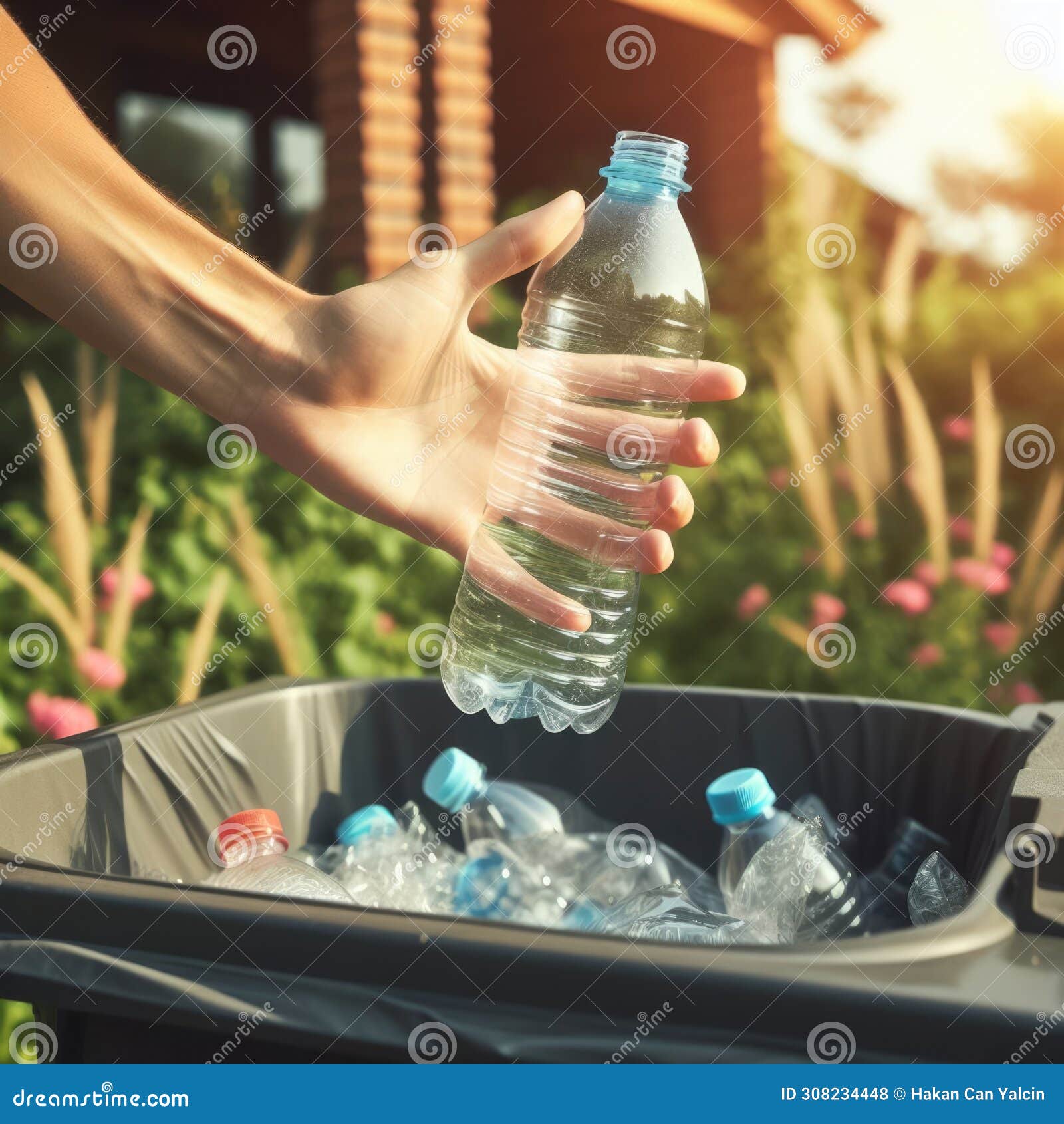 Picking Plastic Bottle Up, Keeping Environment Clean and Ecology ...