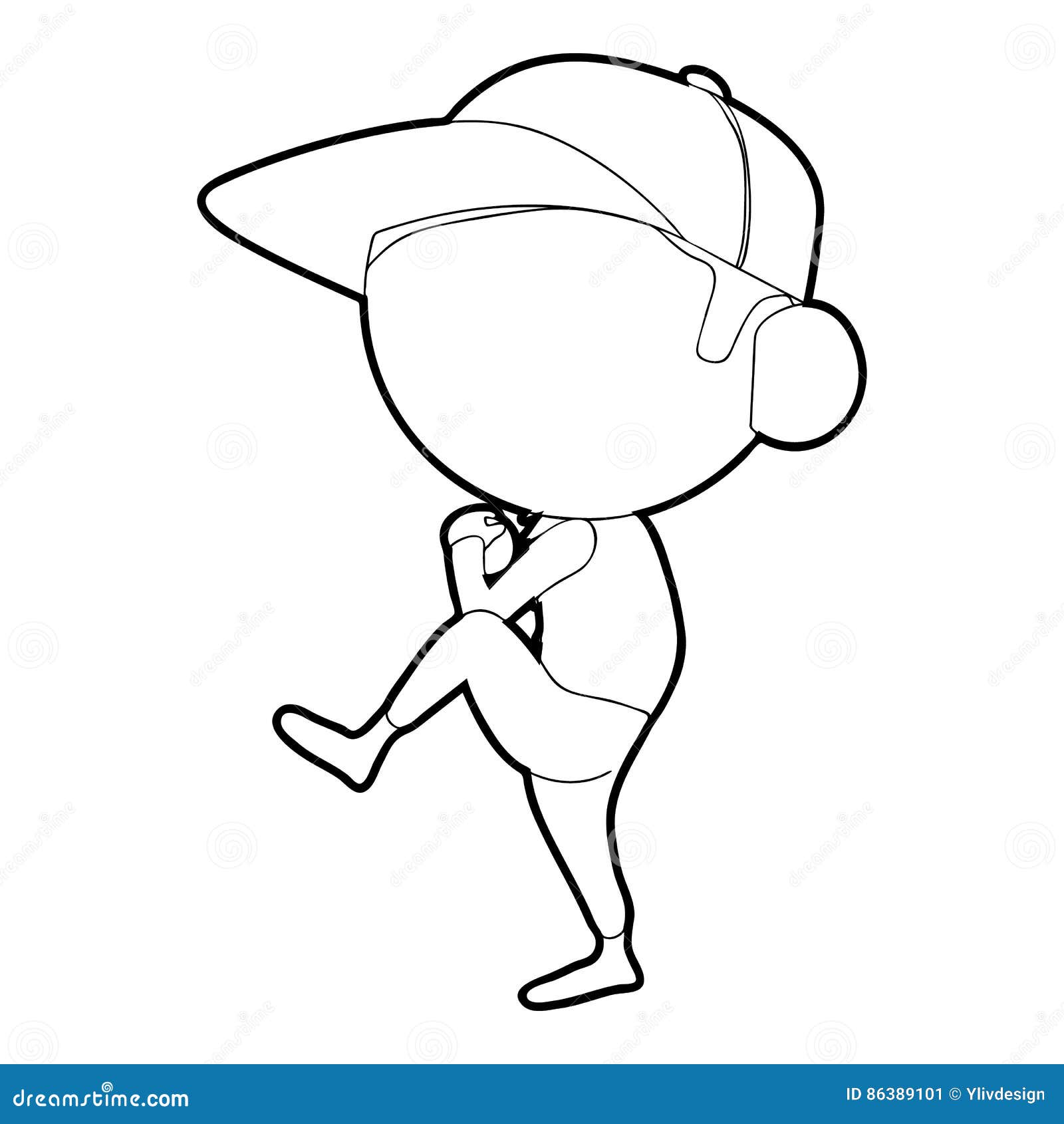 Throwing Player Icon, Outline Style Stock Vector - Illustration of logo ...