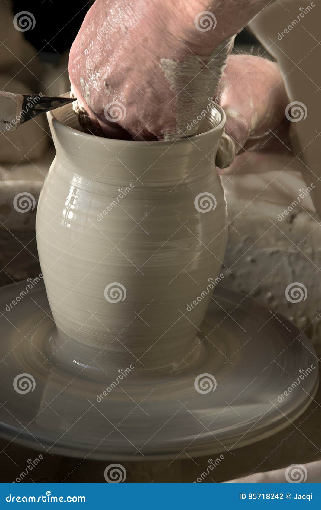Throwing a Pot stock photo. Image of skillful, pottery - 85718242