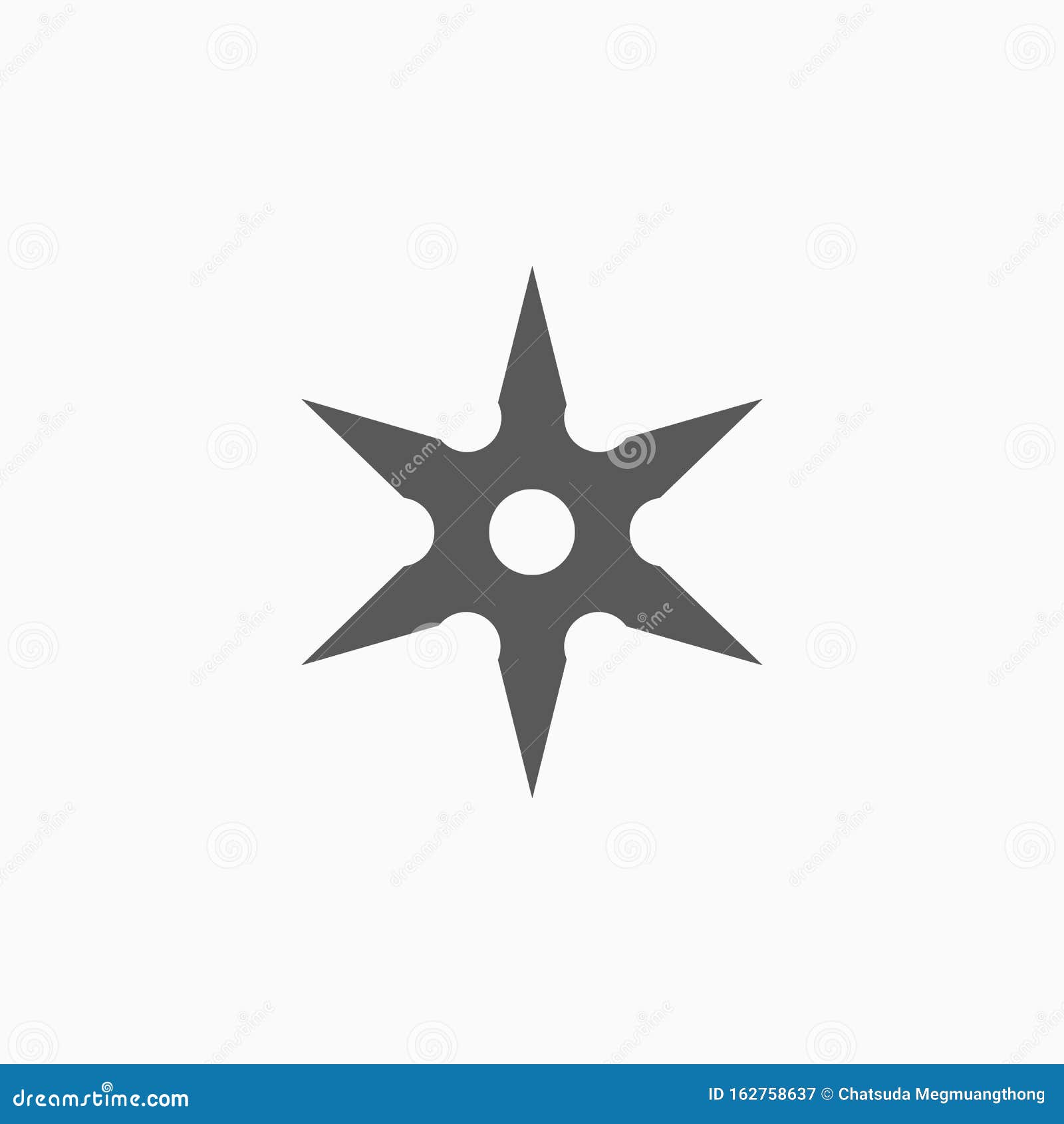 Throwing Star Icon, Ninja, Weapon Stock Vector - Illustration of ...