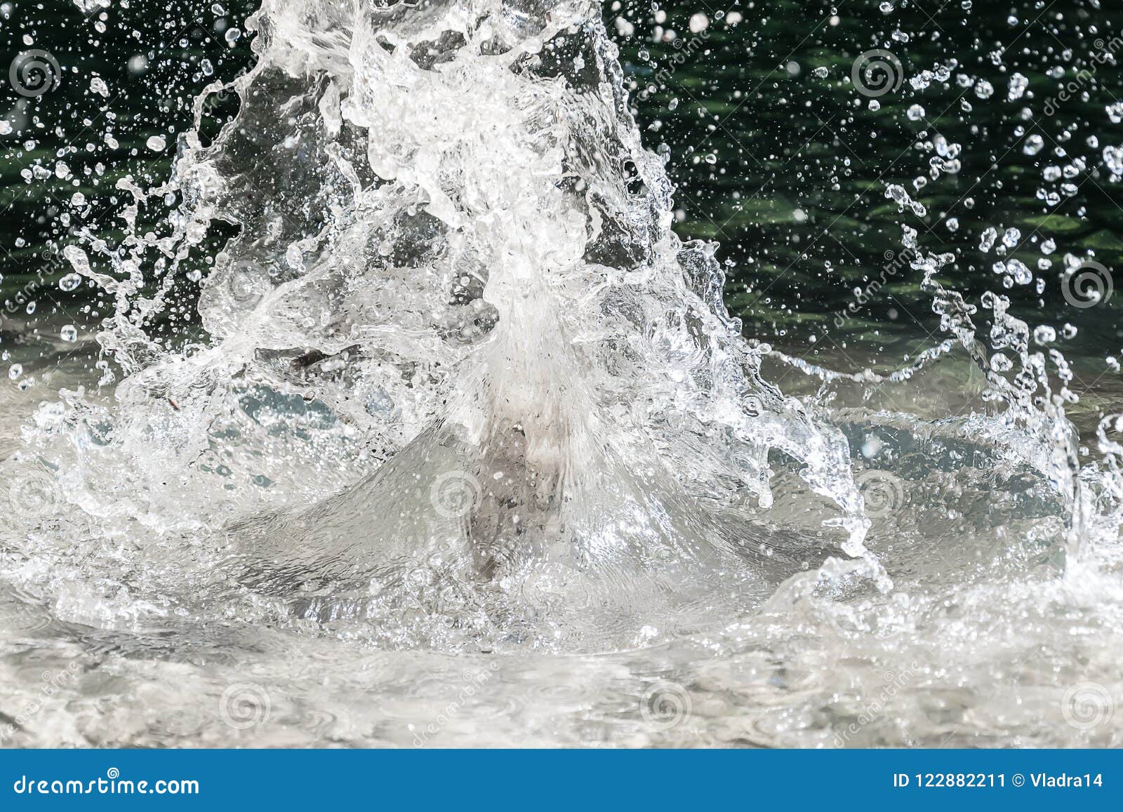 Splash Water. Throwing Stones in a Clean Mountain River Stock Image ...