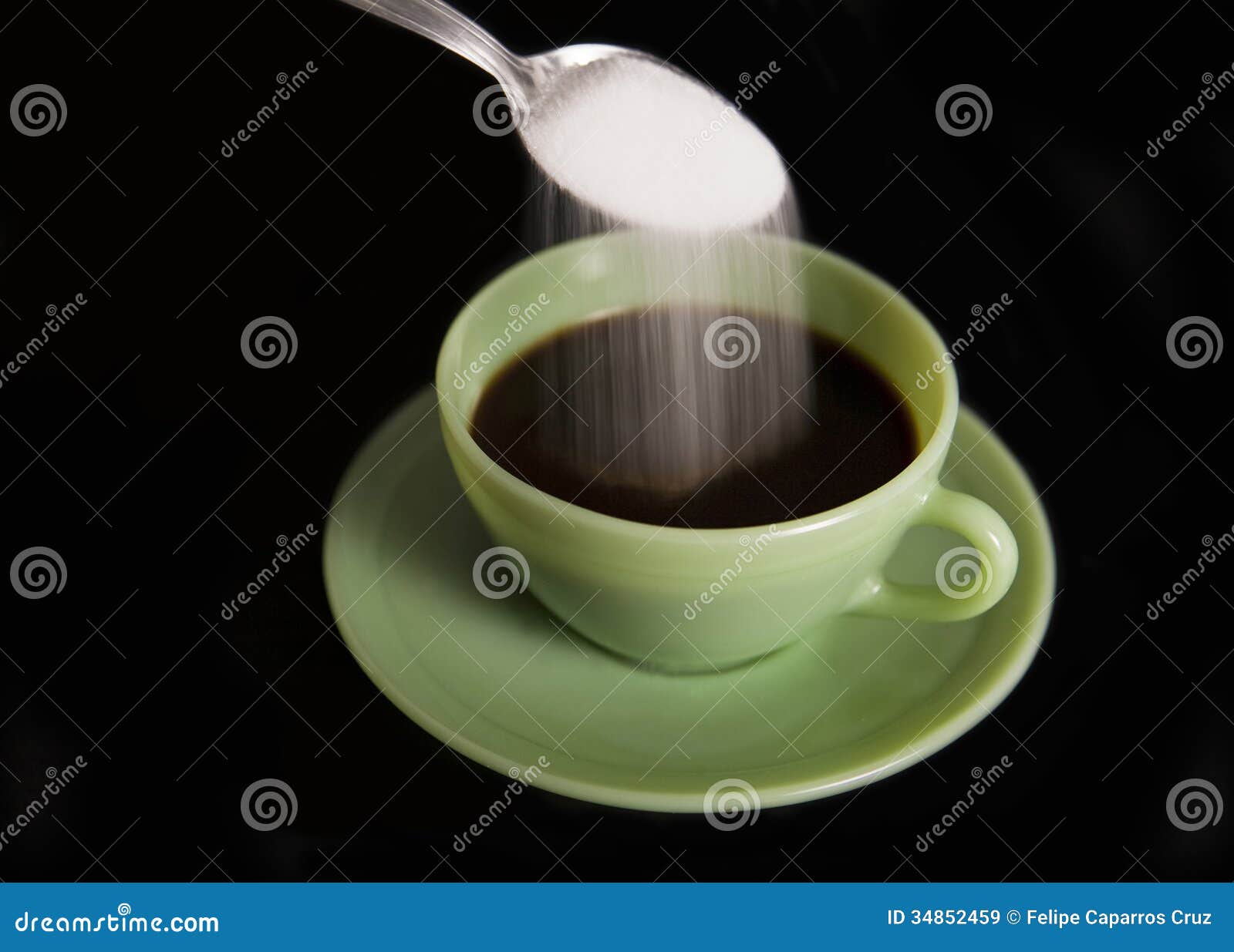 Throwing Sugar in a Cup of Coffee Stock Image - Image of fresh, roasted ...