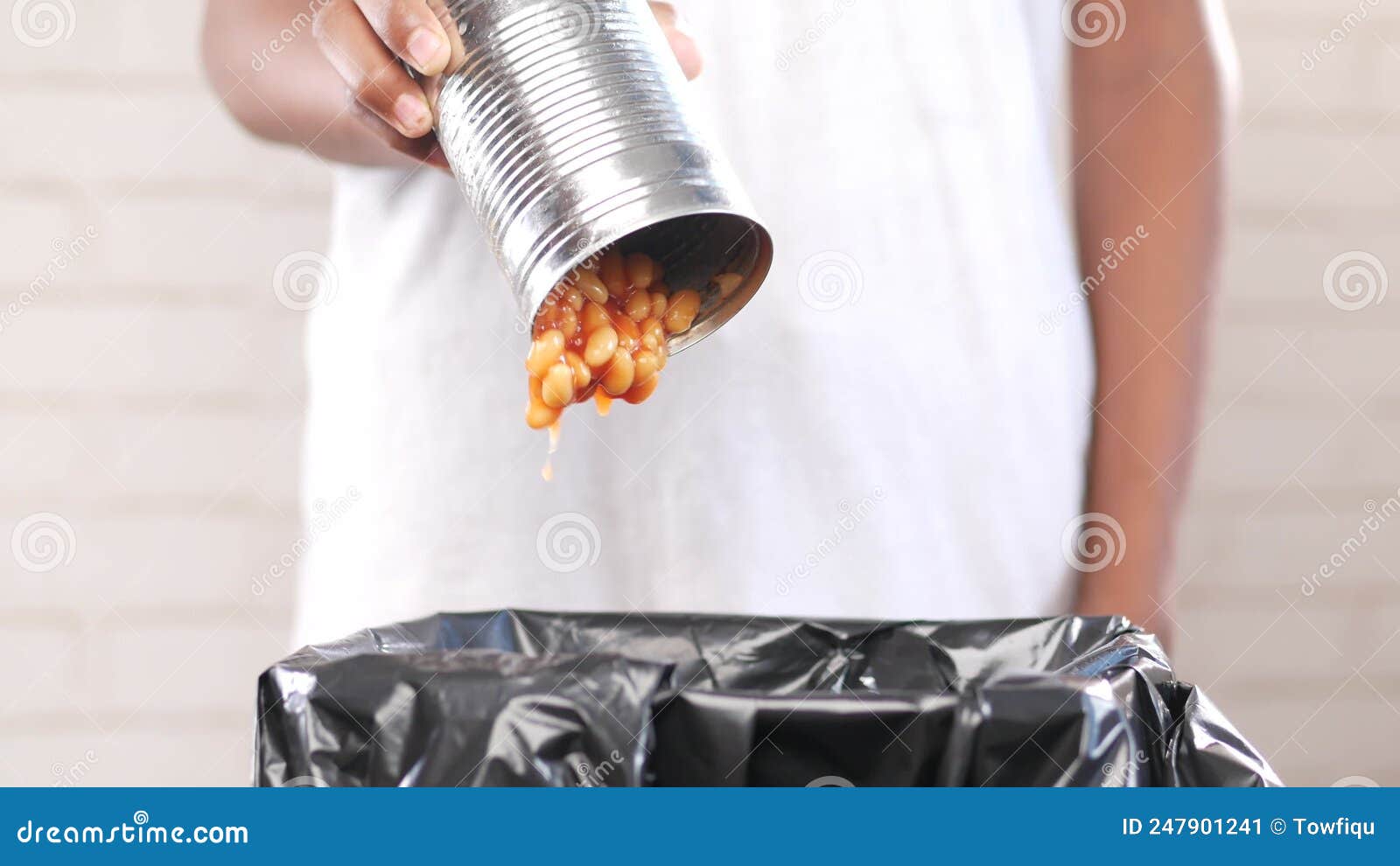 Throwing Tin Container in a Garbage Bin Stock Video - Video of rubbish ...