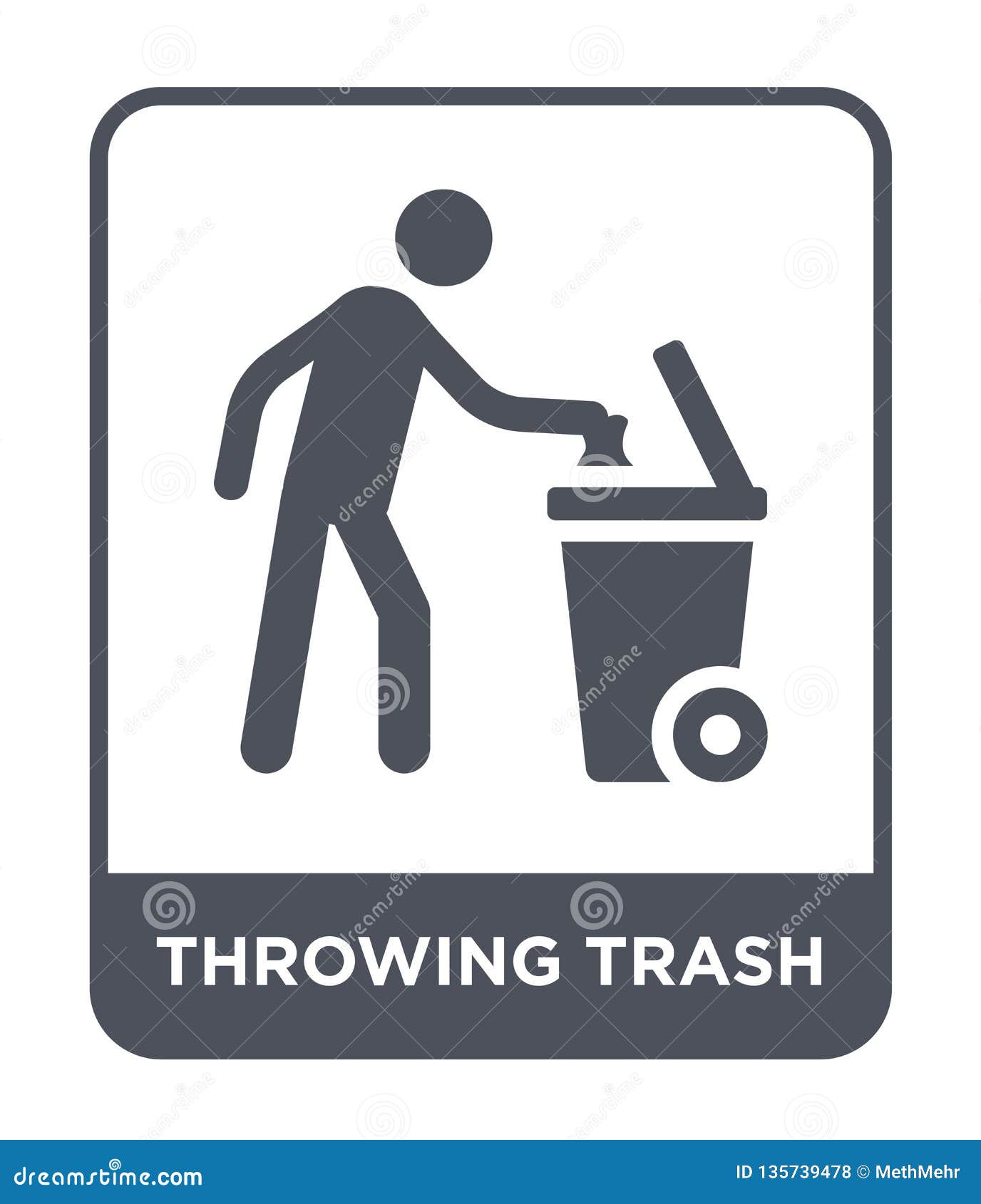 Throwing Trash Prohibited Vector Sign | CartoonDealer.com #2595273