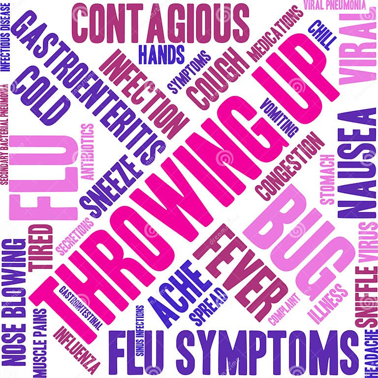 Throwing Up Word Cloud stock vector. Illustration of cough - 103077490