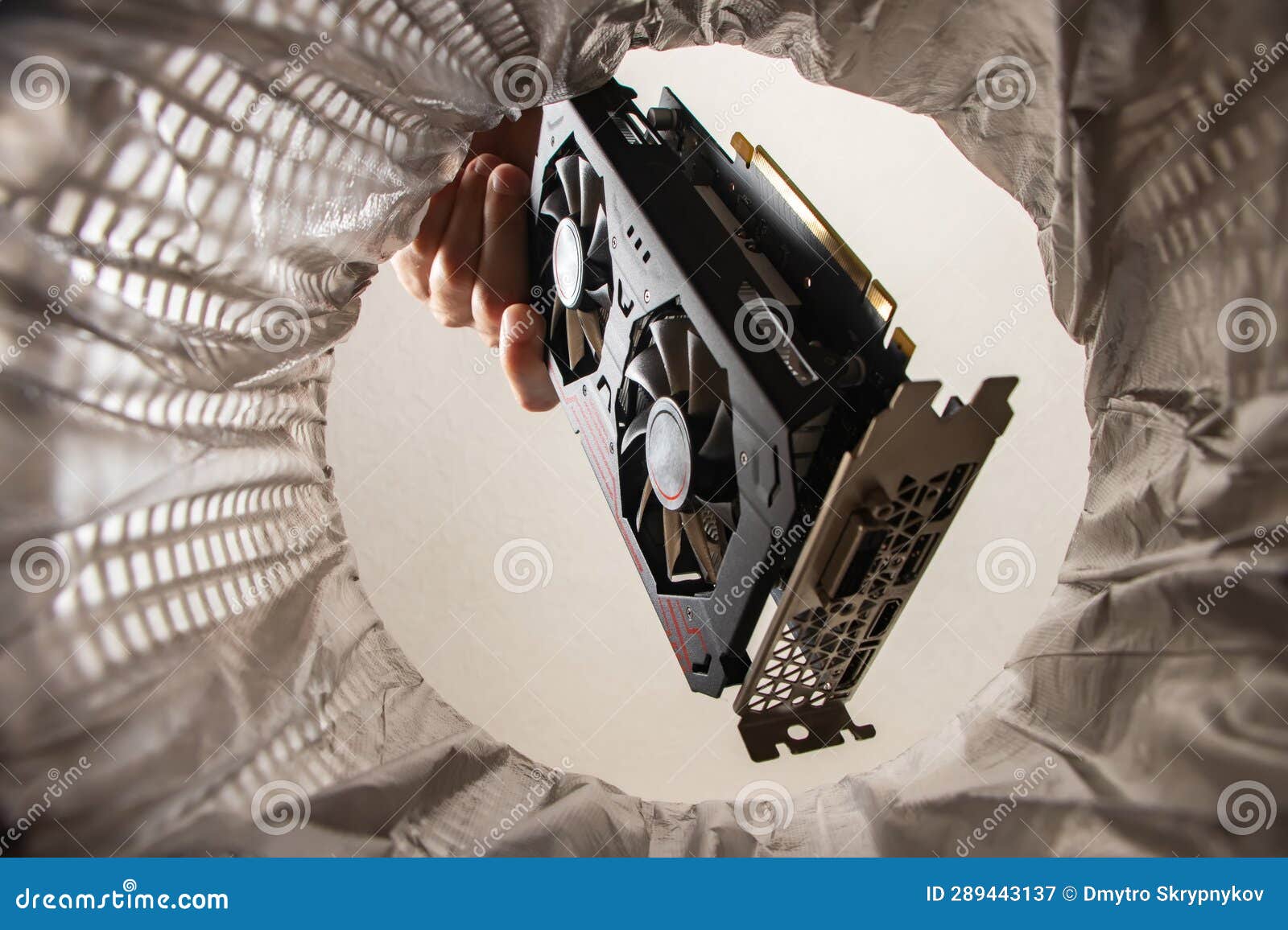 Throwing a Video Card in the Trash Bin, a Computer Video Card in Hand ...