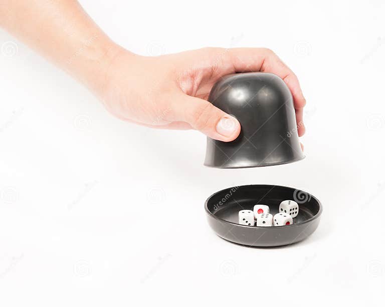 Thrown Dice Isolated on White Background Stock Photo - Image of casino ...