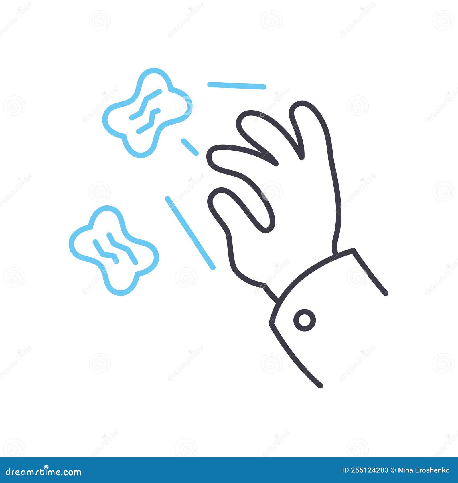 Thrown Line Icon, Outline Symbol, Vector Illustration, Concept Sign ...