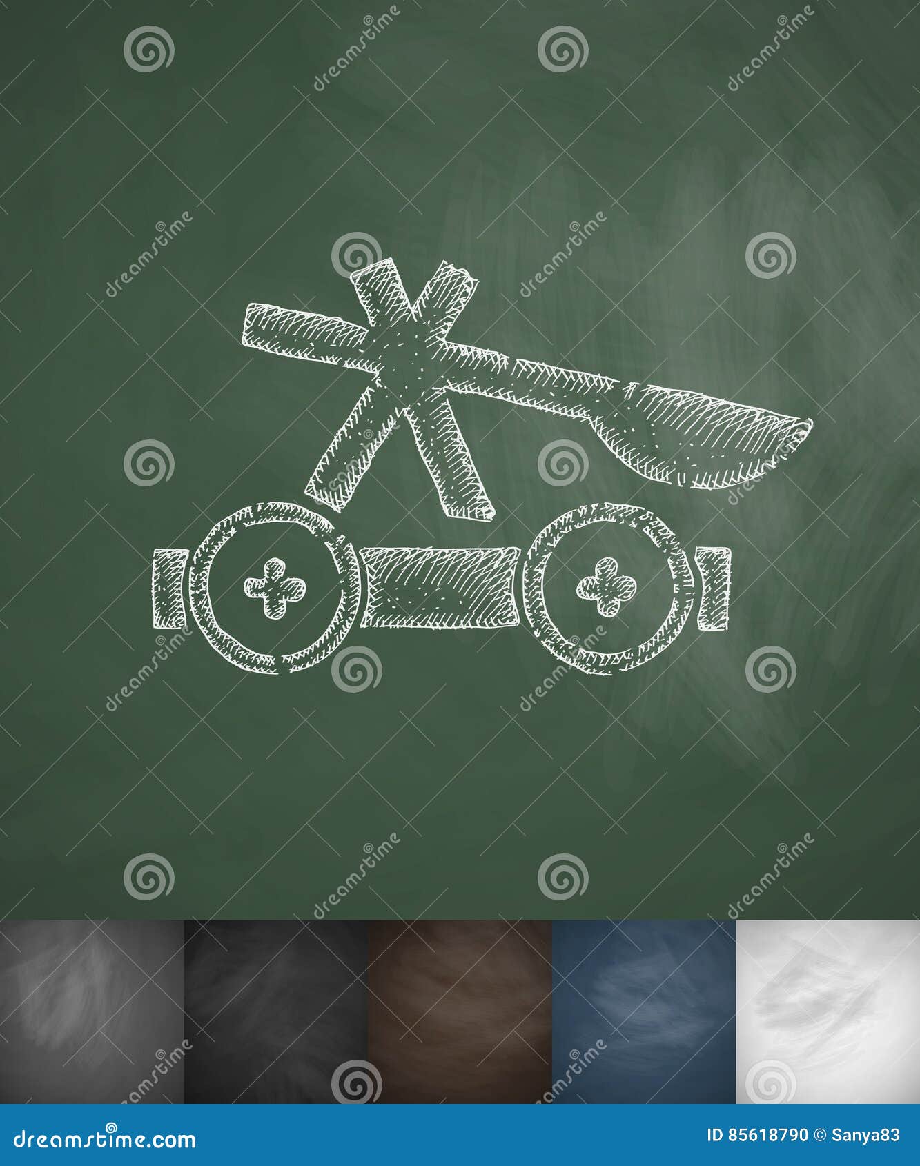 Thrown Weapon Icon. Hand Drawn Vector Illustration Stock Vector ...