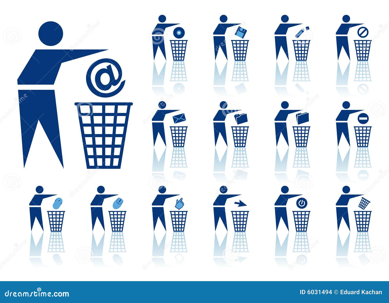 Throwout icons computer stock vector. Illustration of file - 6031494