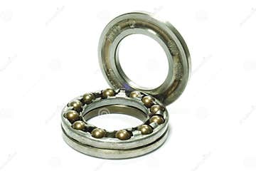 Thrust Ball Bearings are Damaged Iso Lated. Stock Photo - Image of ...
