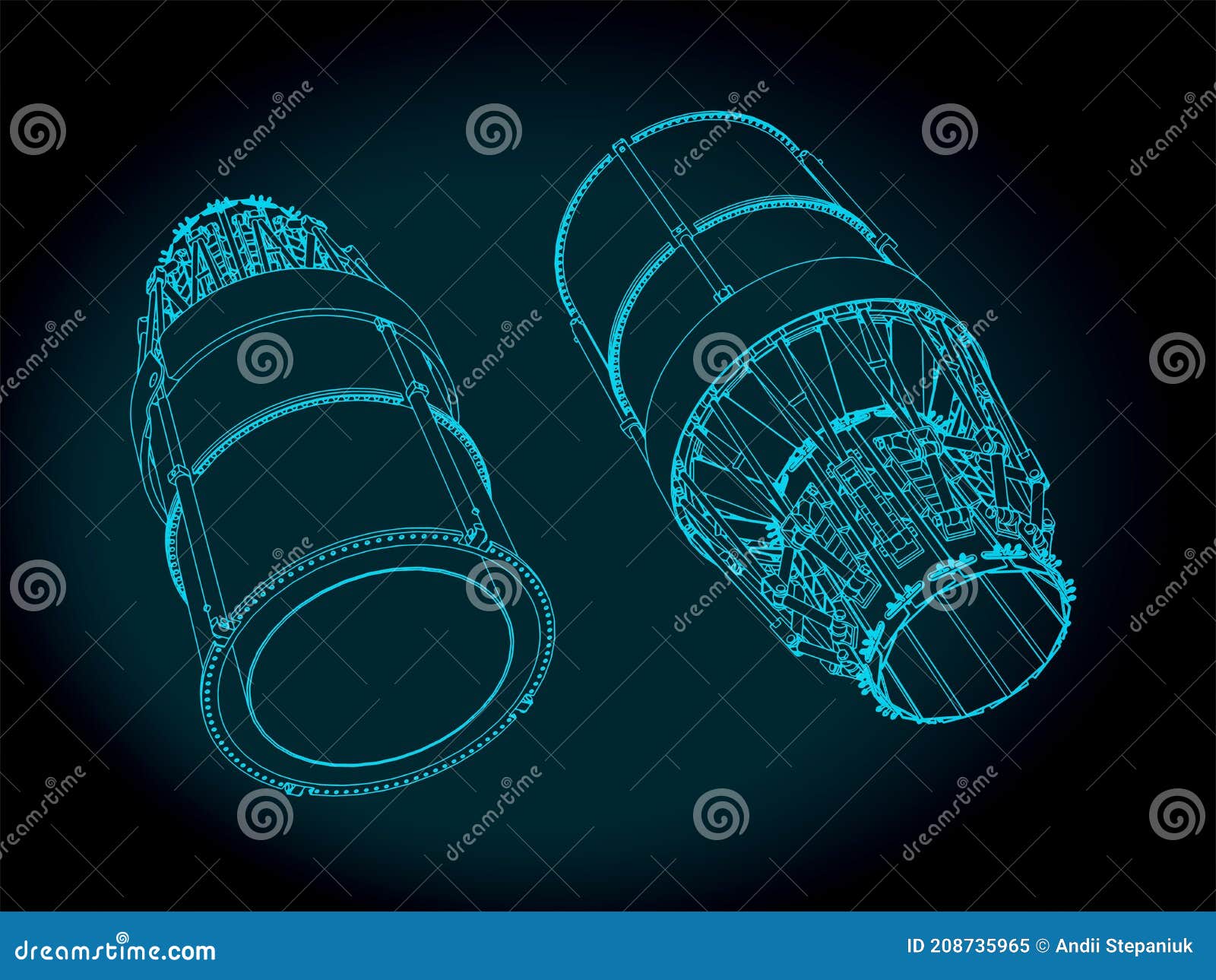 Thrust Vector Control Nozzle Stock Vector - Illustration of motor ...