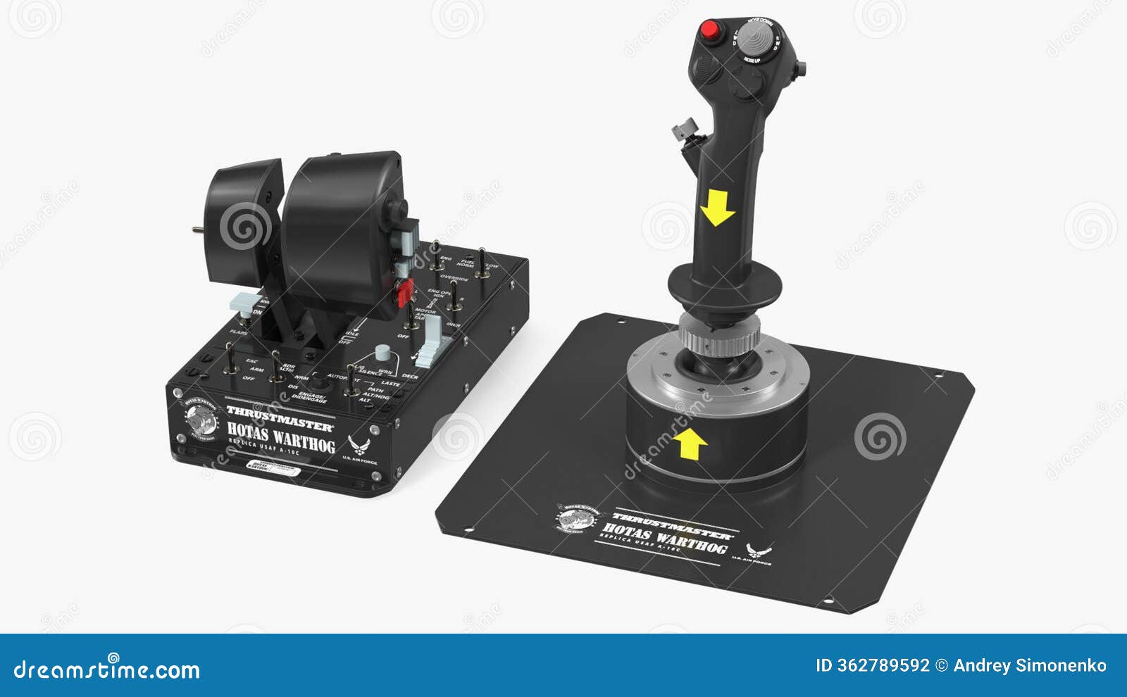 Thrustmaster HOTAS Warthog Flight Control System Set Stock Photo ...