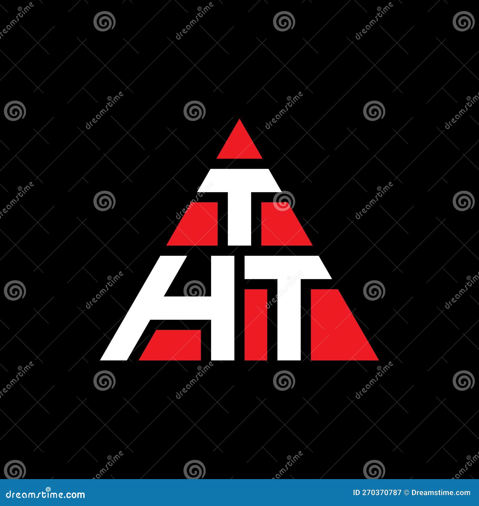 THT Triangle Letter Logo Design with Triangle Shape. THT Triangle Logo ...