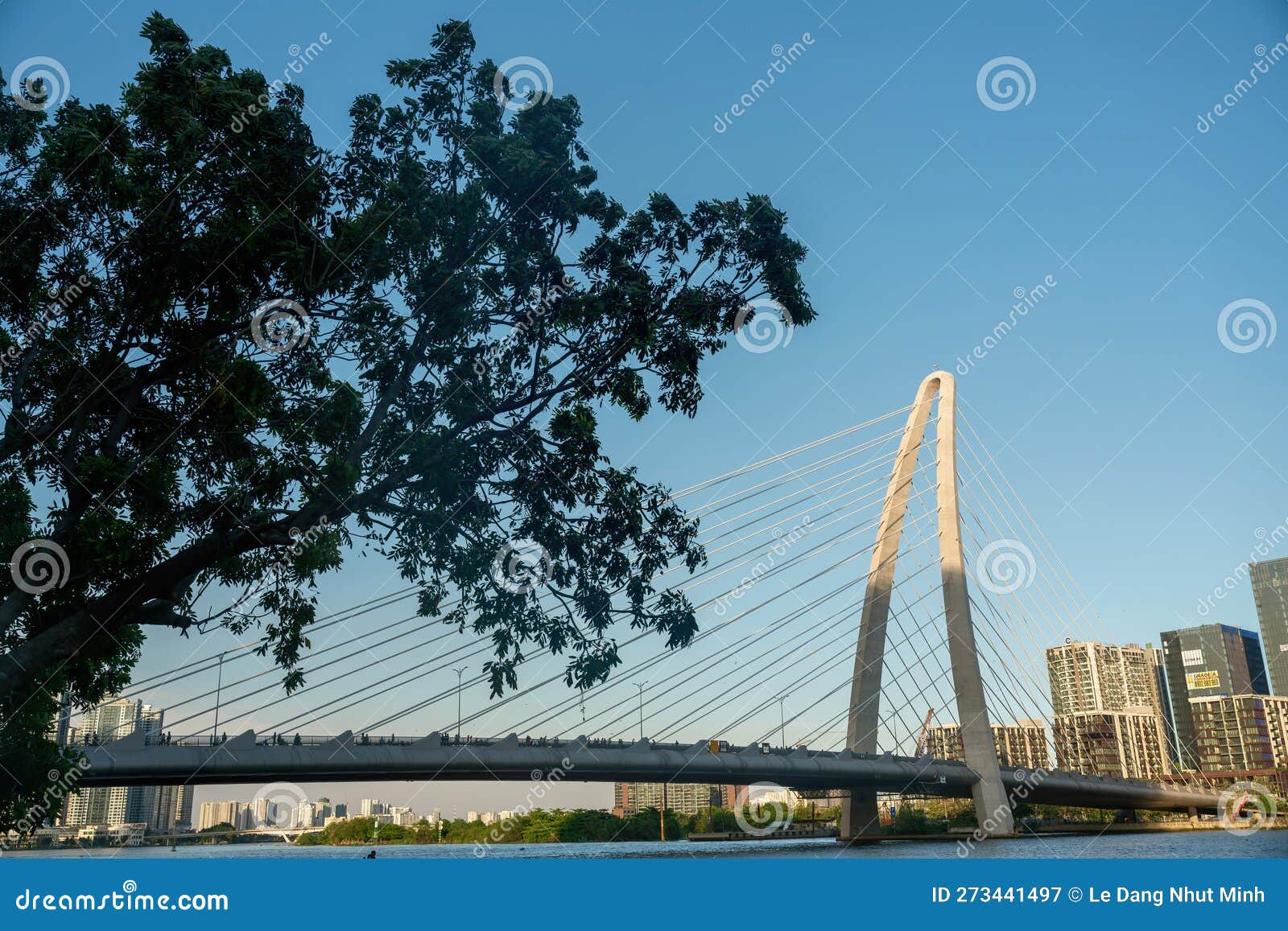 Thu Thiem 2 Bridge Close Wide Angle View Editorial Photography - Image ...