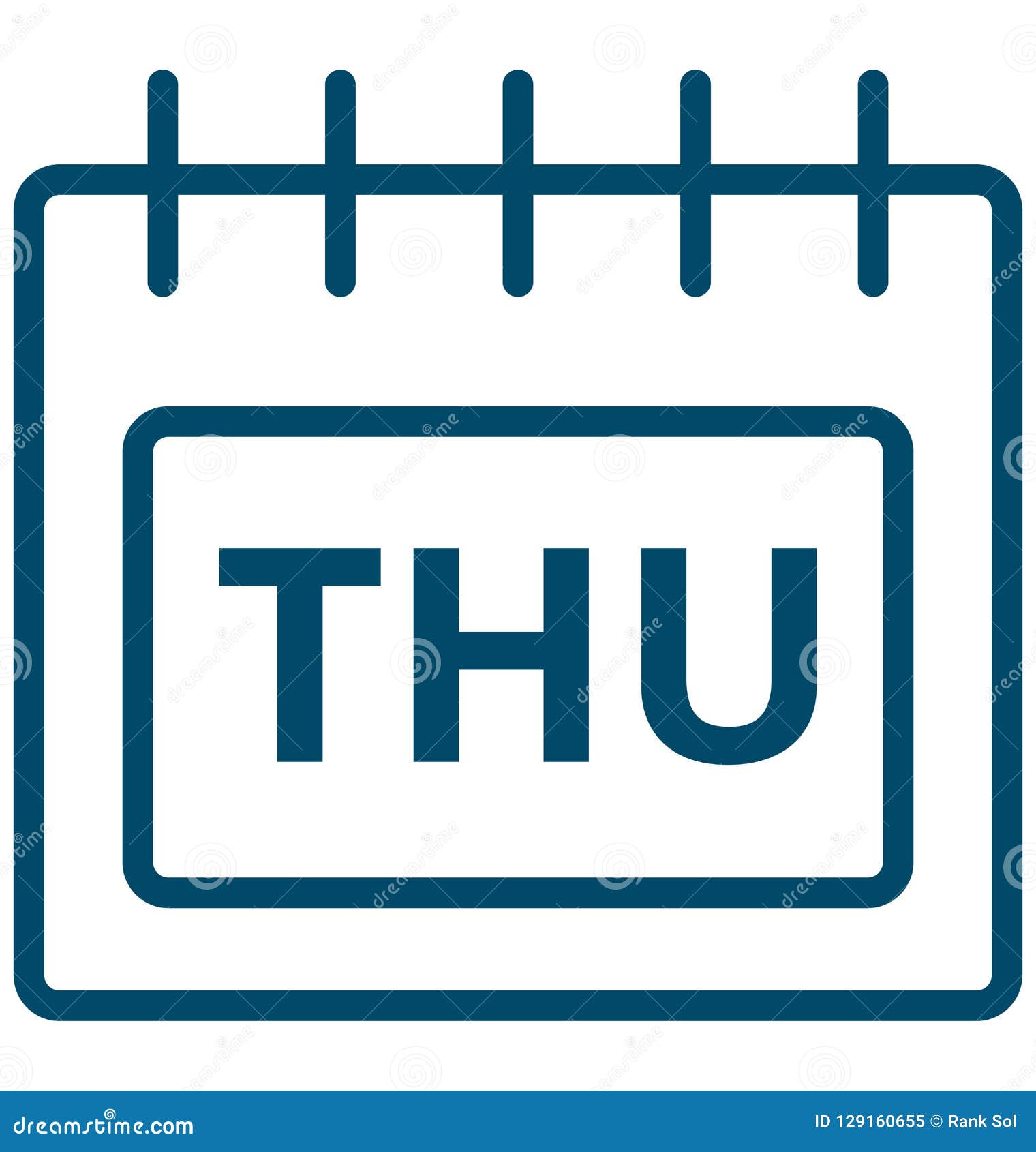 Thu, Thursday Special Event Day Vector Icon that Can Be Easily Modified ...