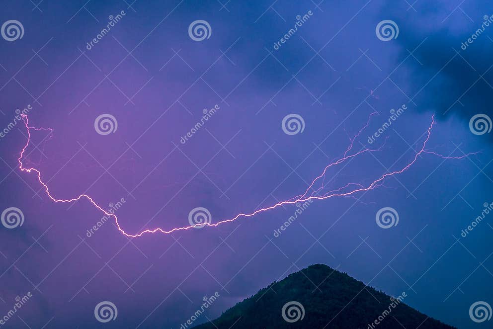 Lightning and clouds stock photo. Image of nature, lights - 125418434