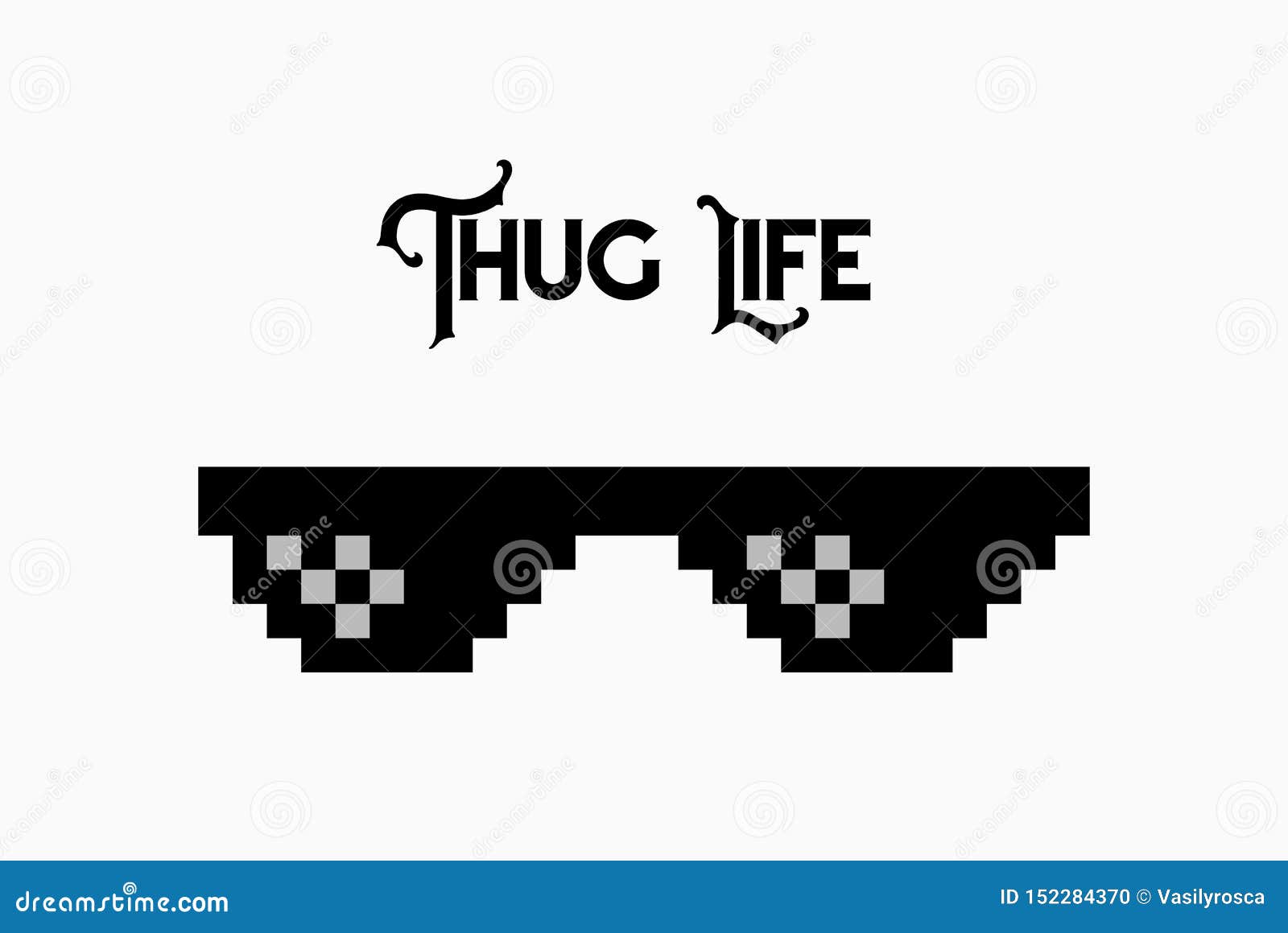 Thug Life Meme Pixel Glasses Icon Sunglasses Hip Hop Joke Icon Prank