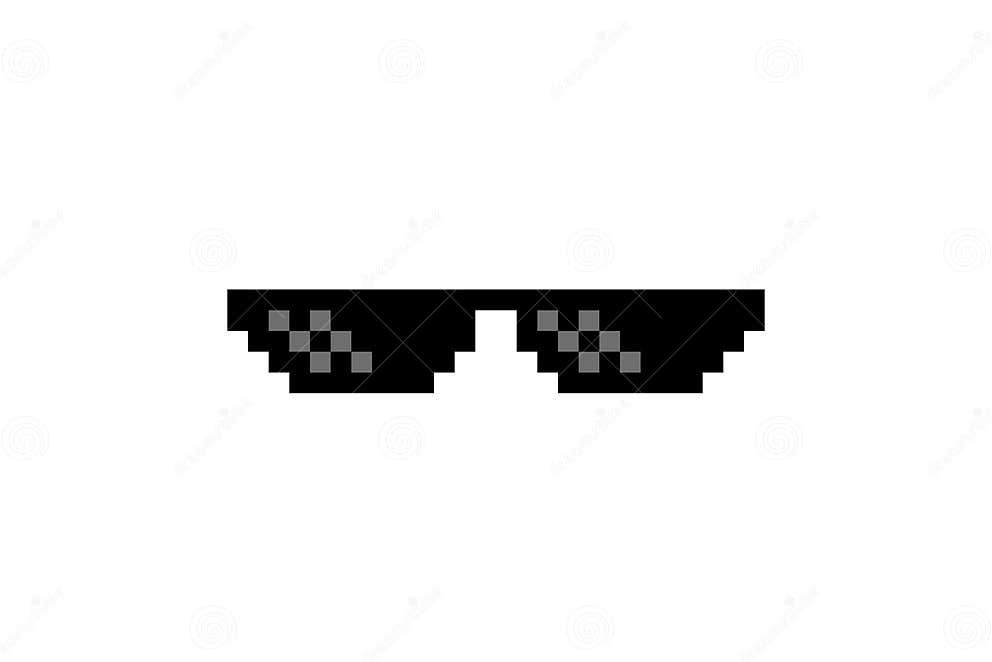 Thug Life Pixel Art Glasses Stock Vector Illustration Of Thug Dealer